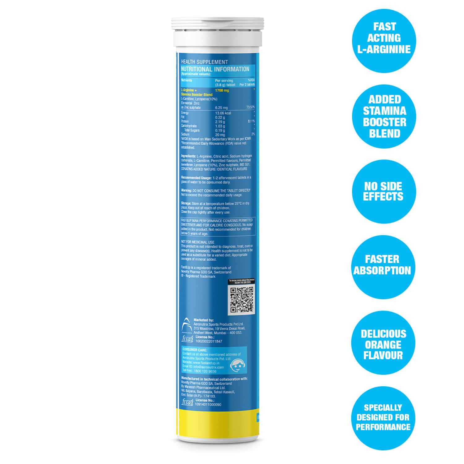 Buy FAST&UP MAN PERFORMANCE- 1500MG L-ARGININE WITH STAMINA BOOSTER ...