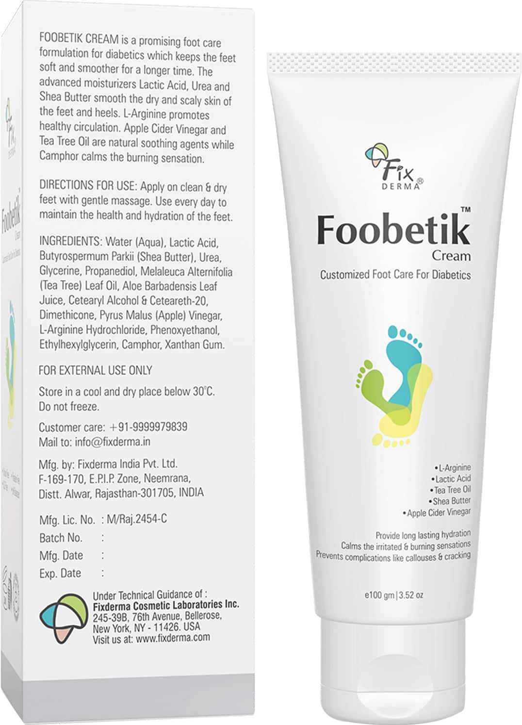 Buy FIXDERMA FOOBETIK CREAM 100GM Online & Get Upto 60% OFF at PharmEasy