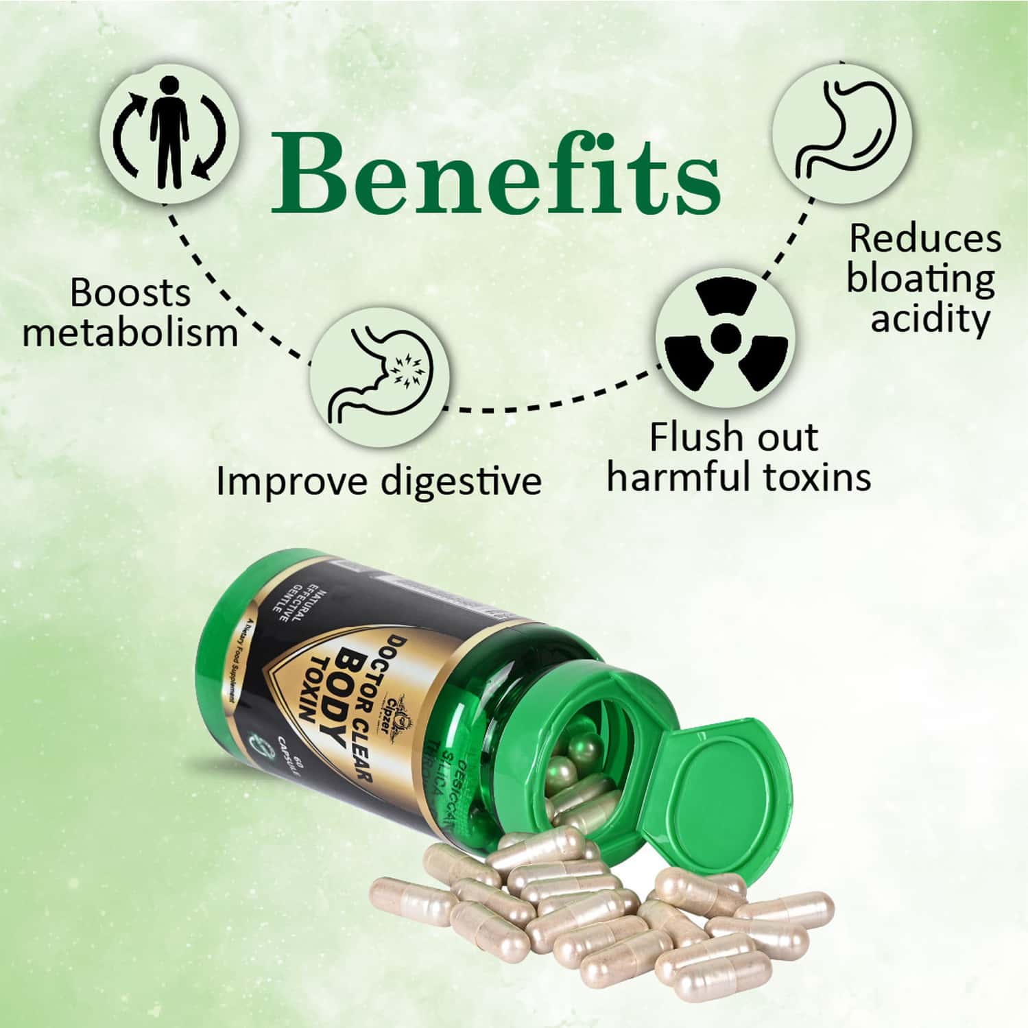 Buy CIPZER DOCTOR CLEAR BODY TOXIN CAPSULE SUPPORTS DETOXIFICATION ...