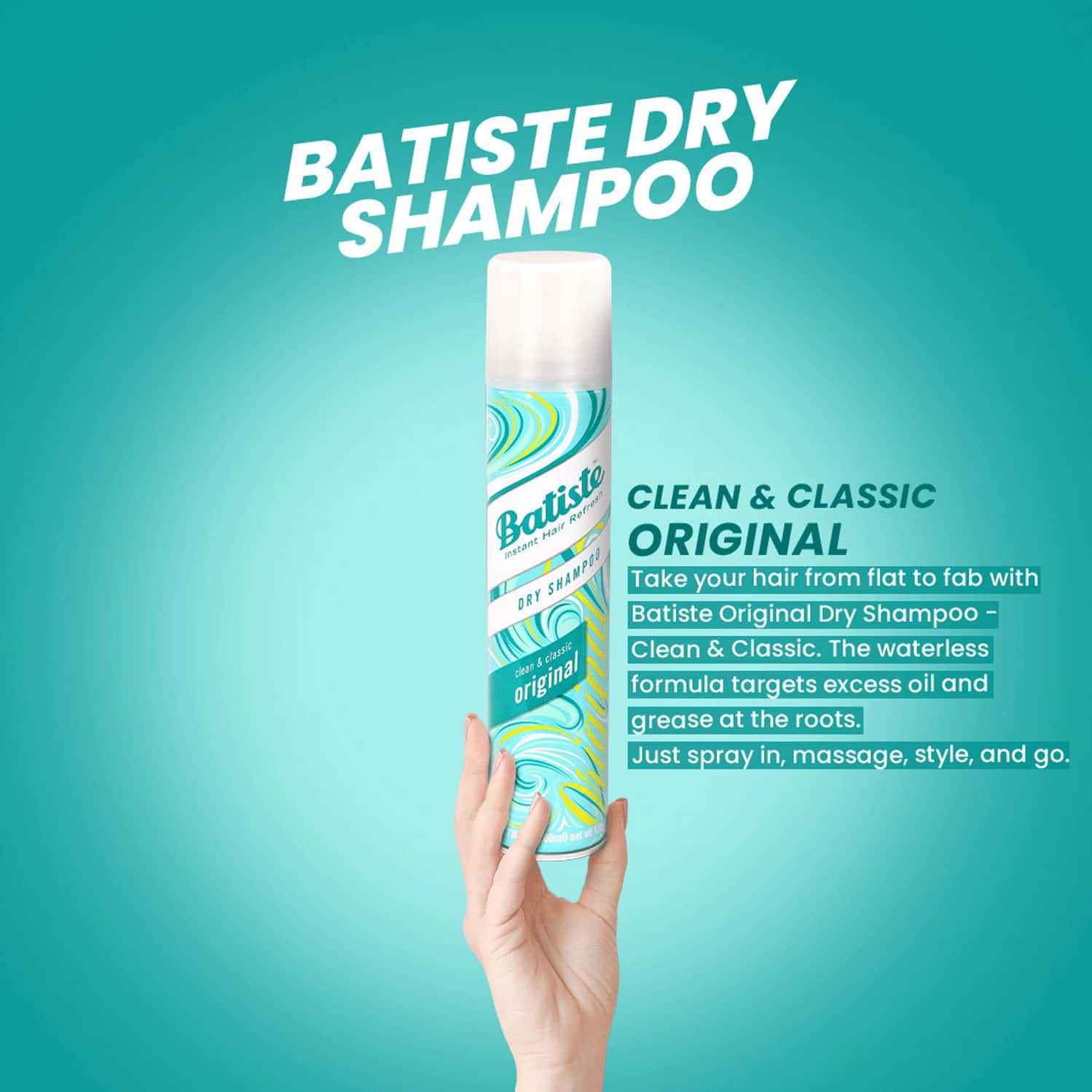 Buy BATISTE INSTANT HAIR REFRESH DRY SHAMPOO - CLEAN & CLASSIC ORIGINAL ...
