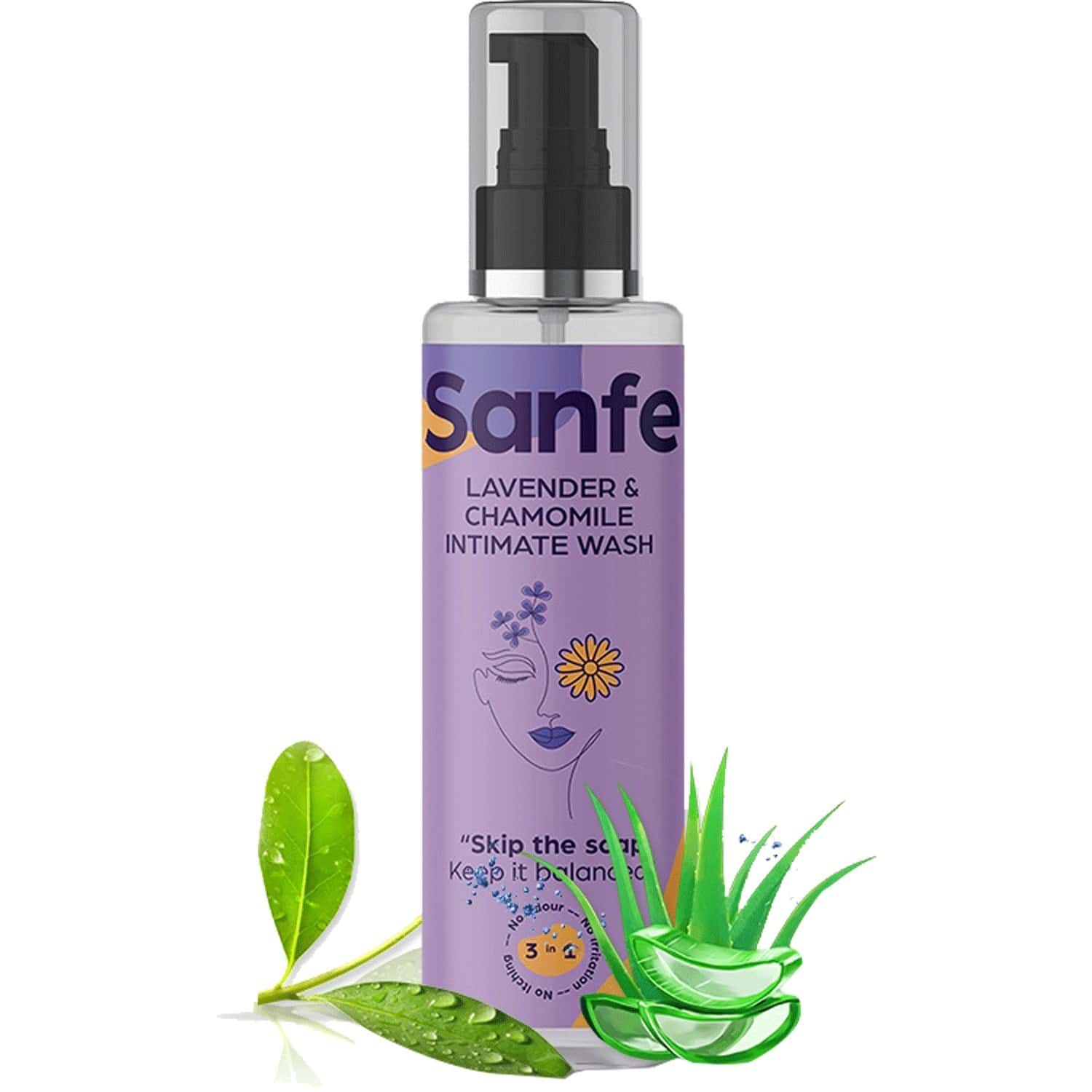 Buy SANFE NATURAL INTIMATE WASH, 3 IN 1 - - LAVENDER & CHAMOMILE (100ML ...