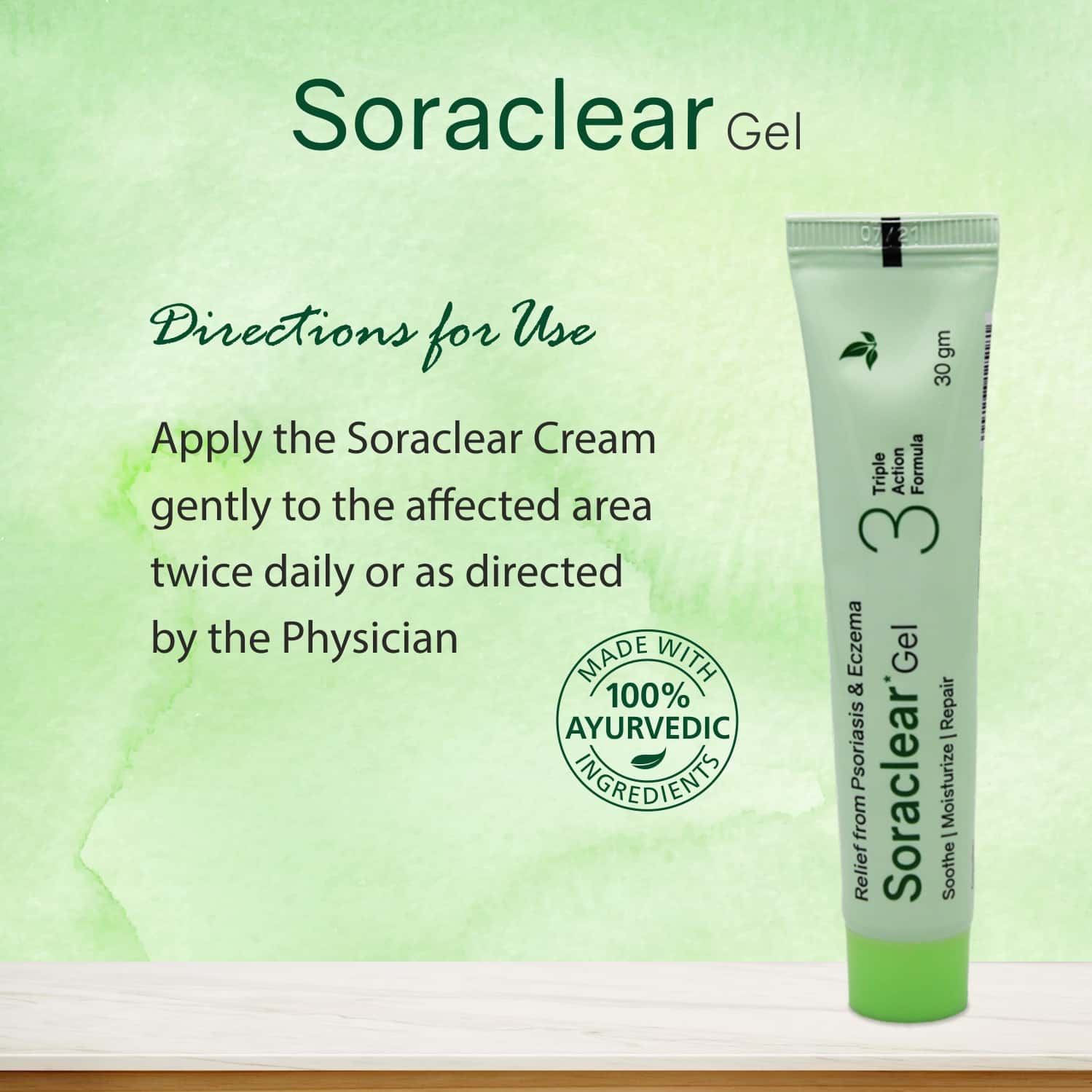 Buy SORACLEAR GEL 30 GM | BLEND OF AYURVEDIC HERBS THAT RESTORES SKIN ...