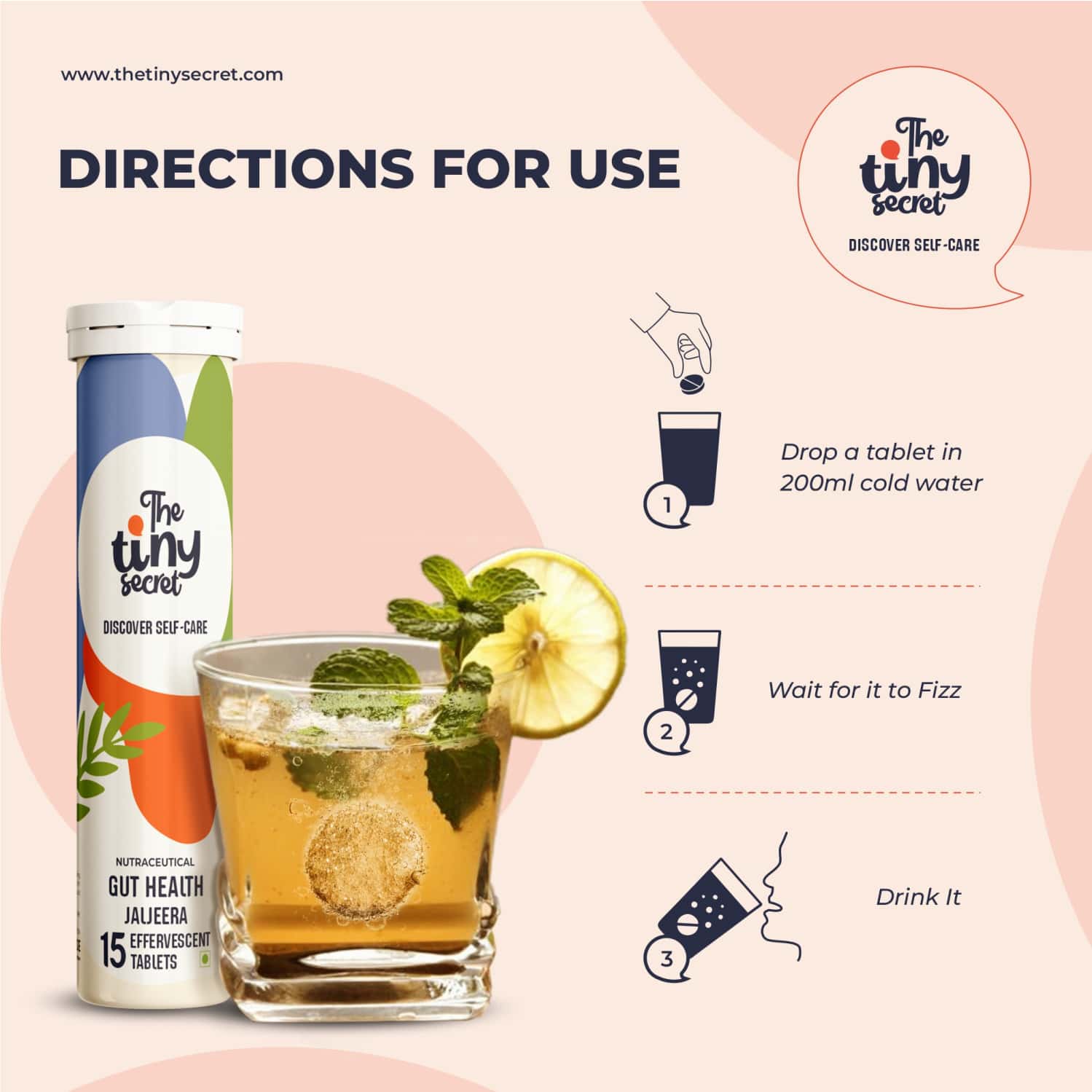 Buy THE TINY SECRETWIZZ OF FIZZ GUT HEALTH EFFERVESCENT TABLETS ...