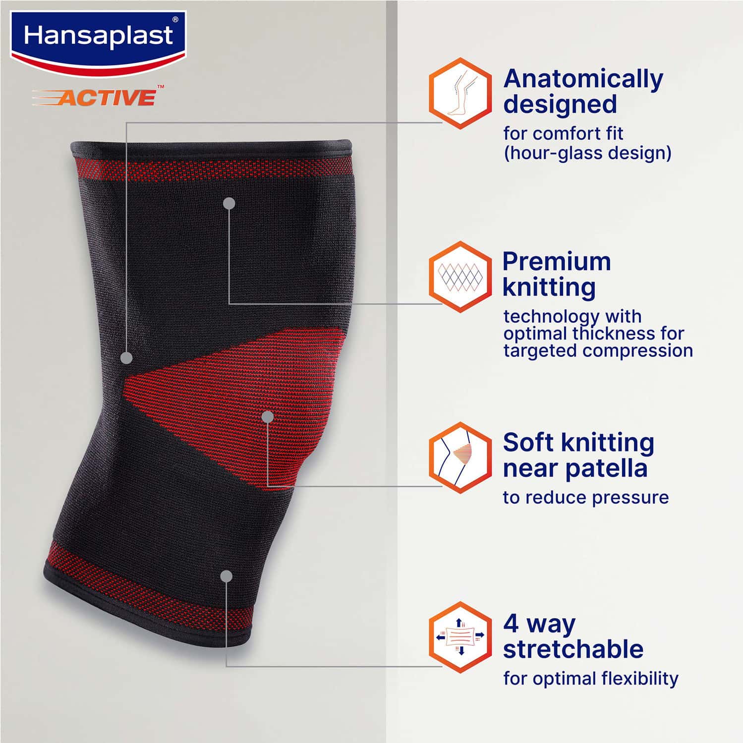 Buy HANSAPLAST ACTIVE KNEE SUPPORT M Online & Get Upto 60% OFF at PharmEasy