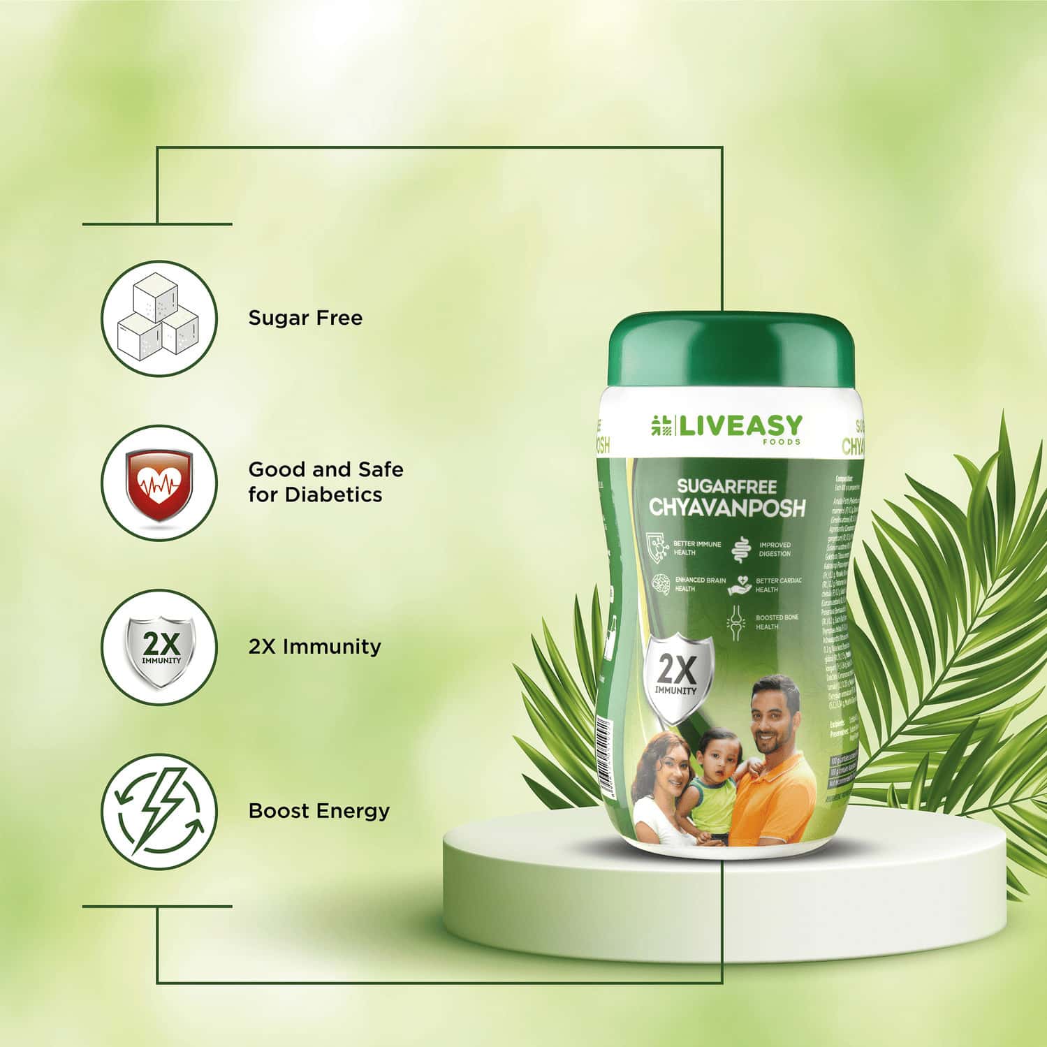 Buy LIVEASY FOODS SUGARFREE CHYAVANPOSH - 900 GMS-GIVES 2X IMMUNITY ...