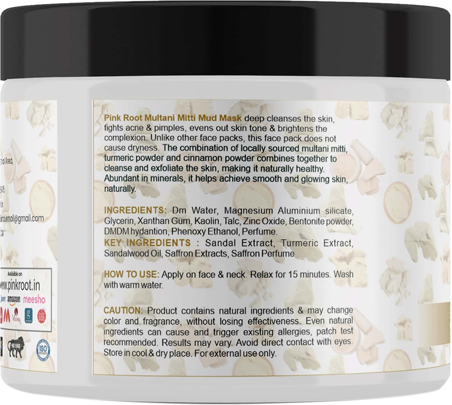 Buy PINK ROOT MULTANI MITTI FACIAL MUD MASK 100GM Online & Get Upto 60% ...