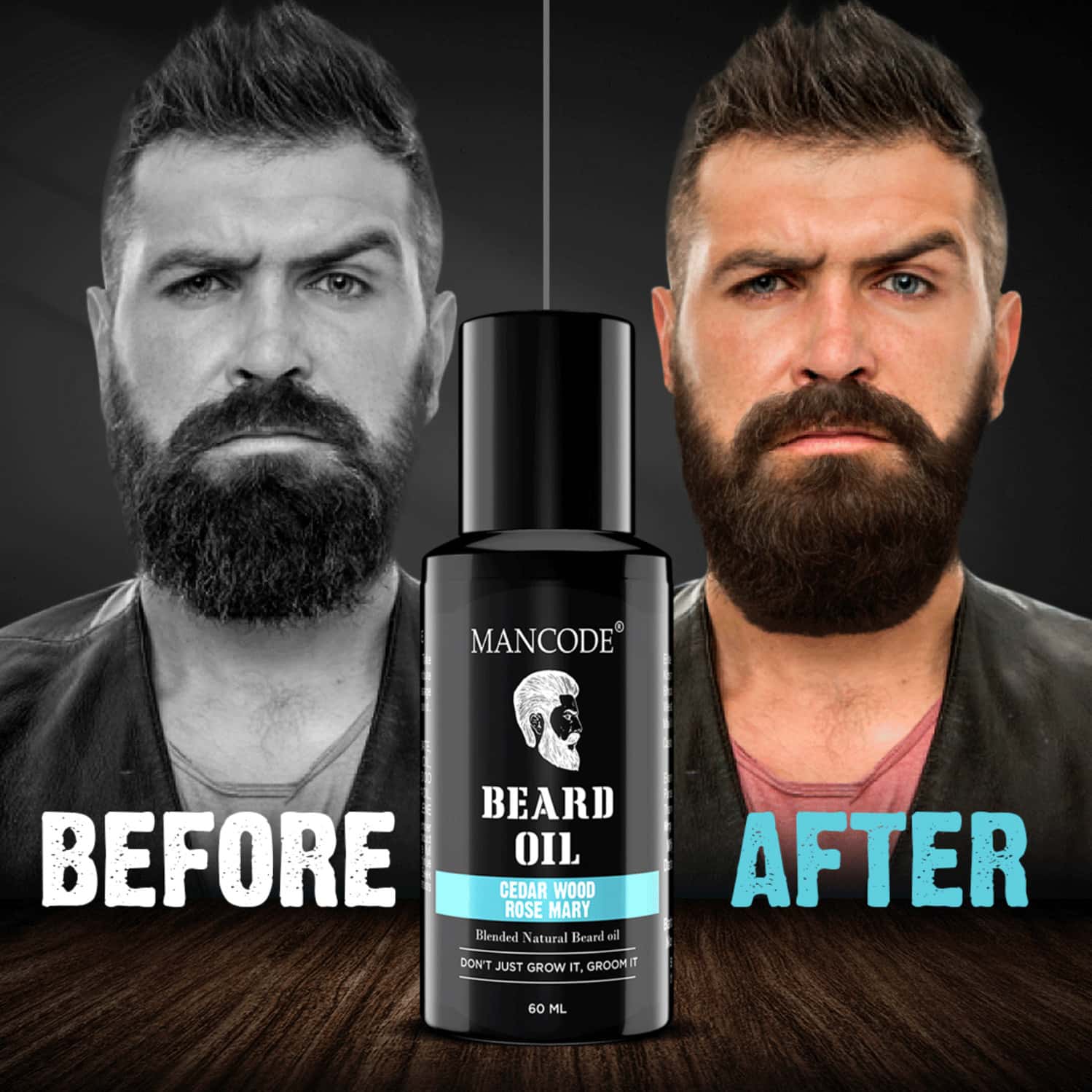 Buy MANCODE CEDAR WOOD AND ROSE MARY BEARD OIL, 60ML Online & Get Upto 60% OFF at PharmEasy