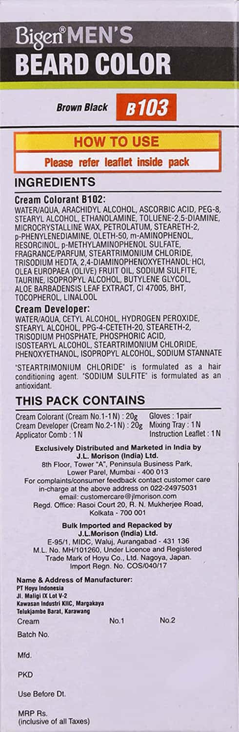 Buy BIGEN MEN'S BEARD COLOR DARK BROWN B103 40G & BIGEN MEN'S SPEEDY ...