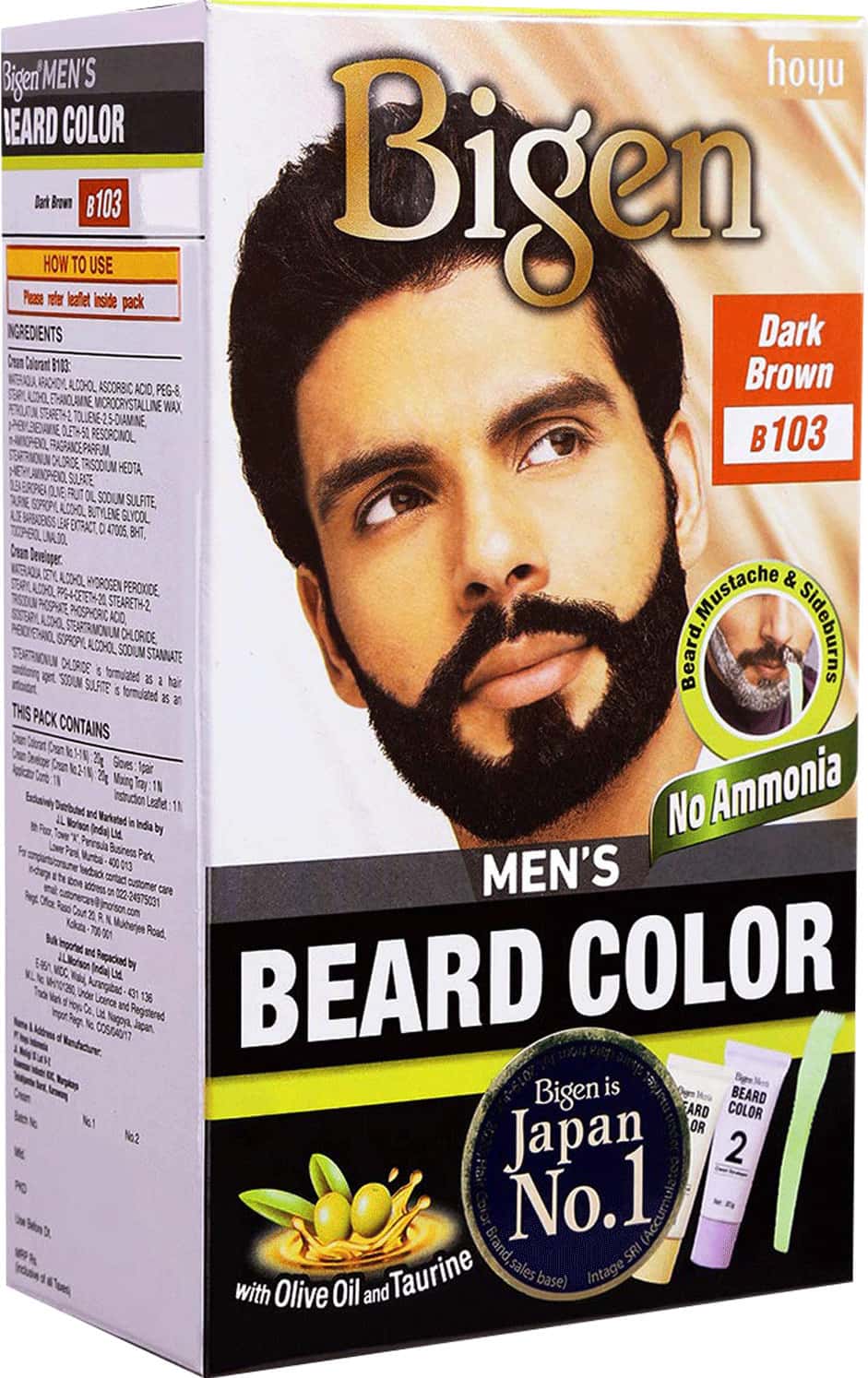 Buy BIGEN MEN'S BEARD COLOR DARK BROWN B103 40G & BIGEN MEN'S SPEEDY ...