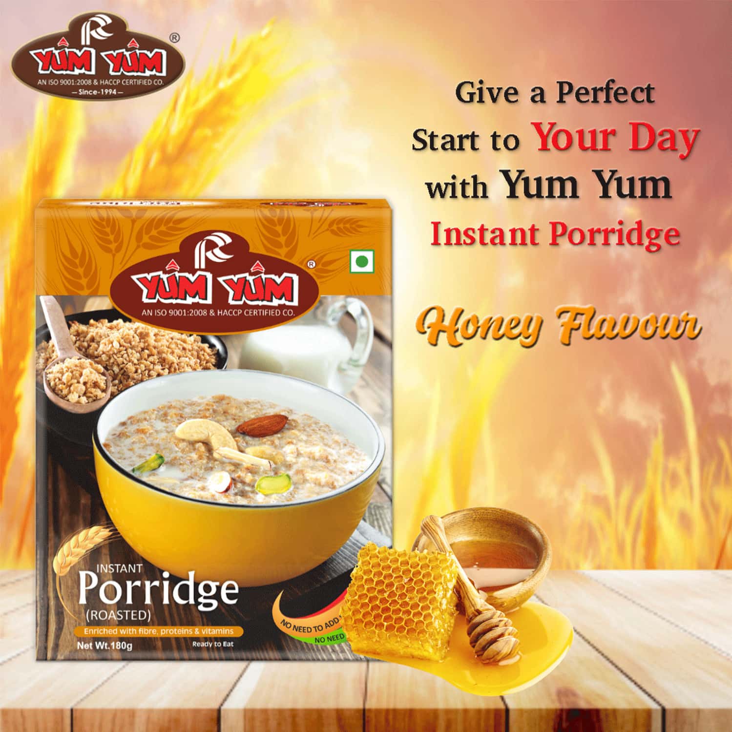Buy YUM YUM ROASTED HONEY FLAVOUR PORRIDGE 360G Online & Get Upto 60% OFF at PharmEasy