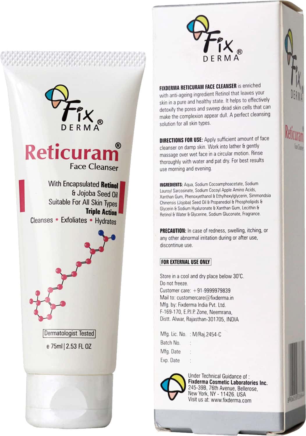 Buy FIXDERMA RETICURAM FACE CLEANSER 75ML Online & Get Upto 60% OFF at ...
