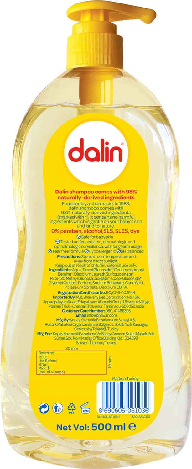 Buy DALIN BABY SHAMPOO 500 ML Online & Get Upto 60% OFF at PharmEasy