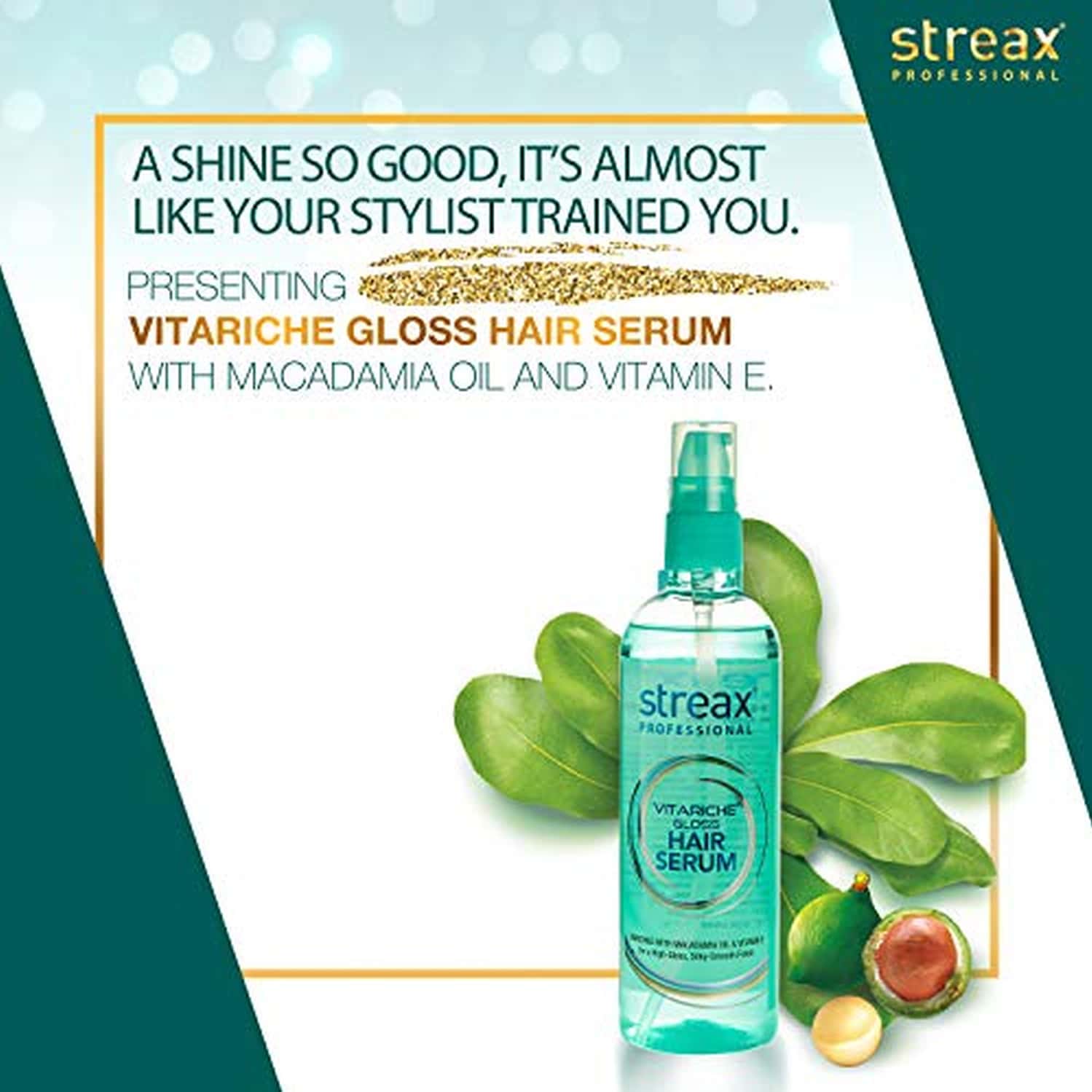 Buy STREAX PROFESSIONAL VITARICHE GLOSS HAIR SERUM 200 ML X PACK OF 2 ...