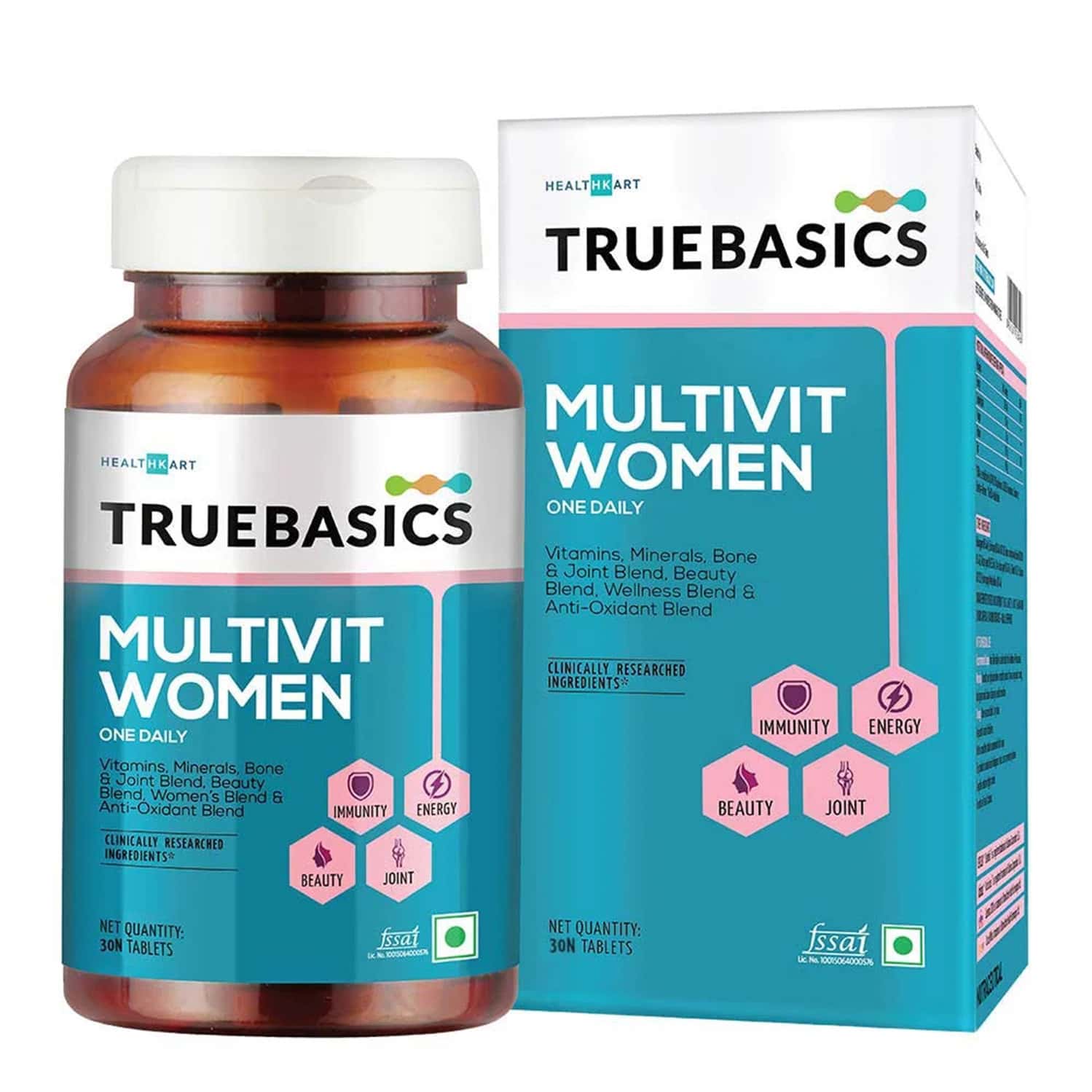 Buy TRUEBASICS MULTIVITAMIN WOMEN (30 TABLETS) + ASHWAGANDHA (30 ...
