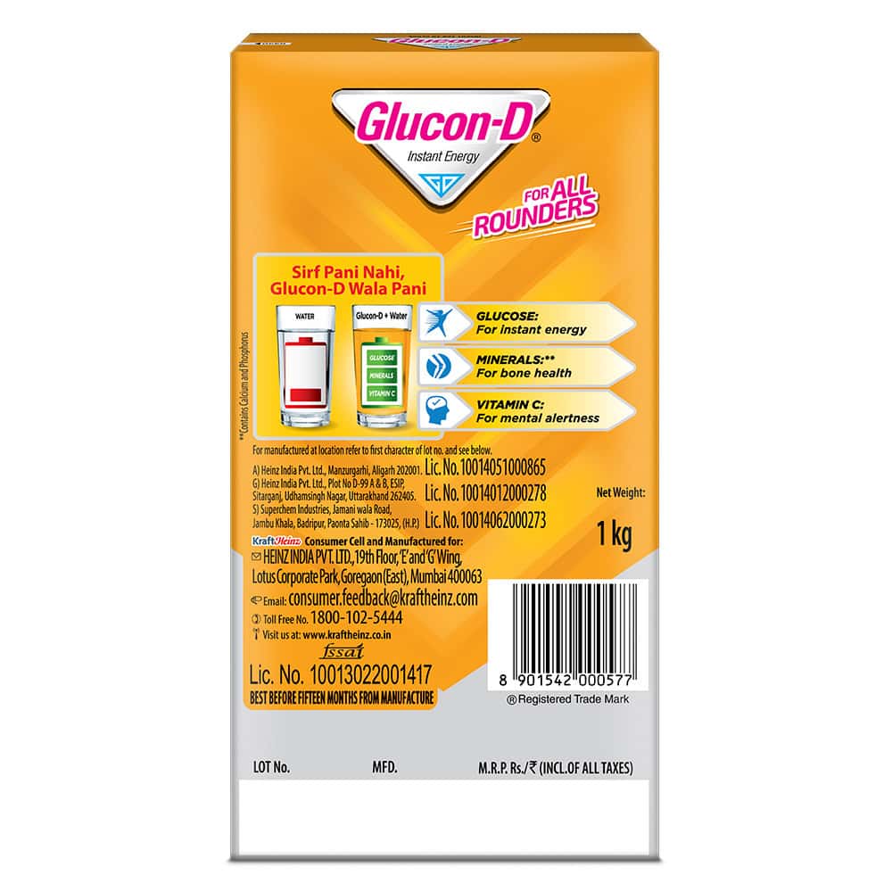 Buy Glucon D Mango Health Food Box Of 1 Kg Online at Flat 18% OFF* | PharmEasy