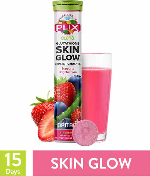 Buy PLIX GLUTATHIONE SKIN GLOW 15 EFFERVESCENT TABLETS STRAWBERRY ...