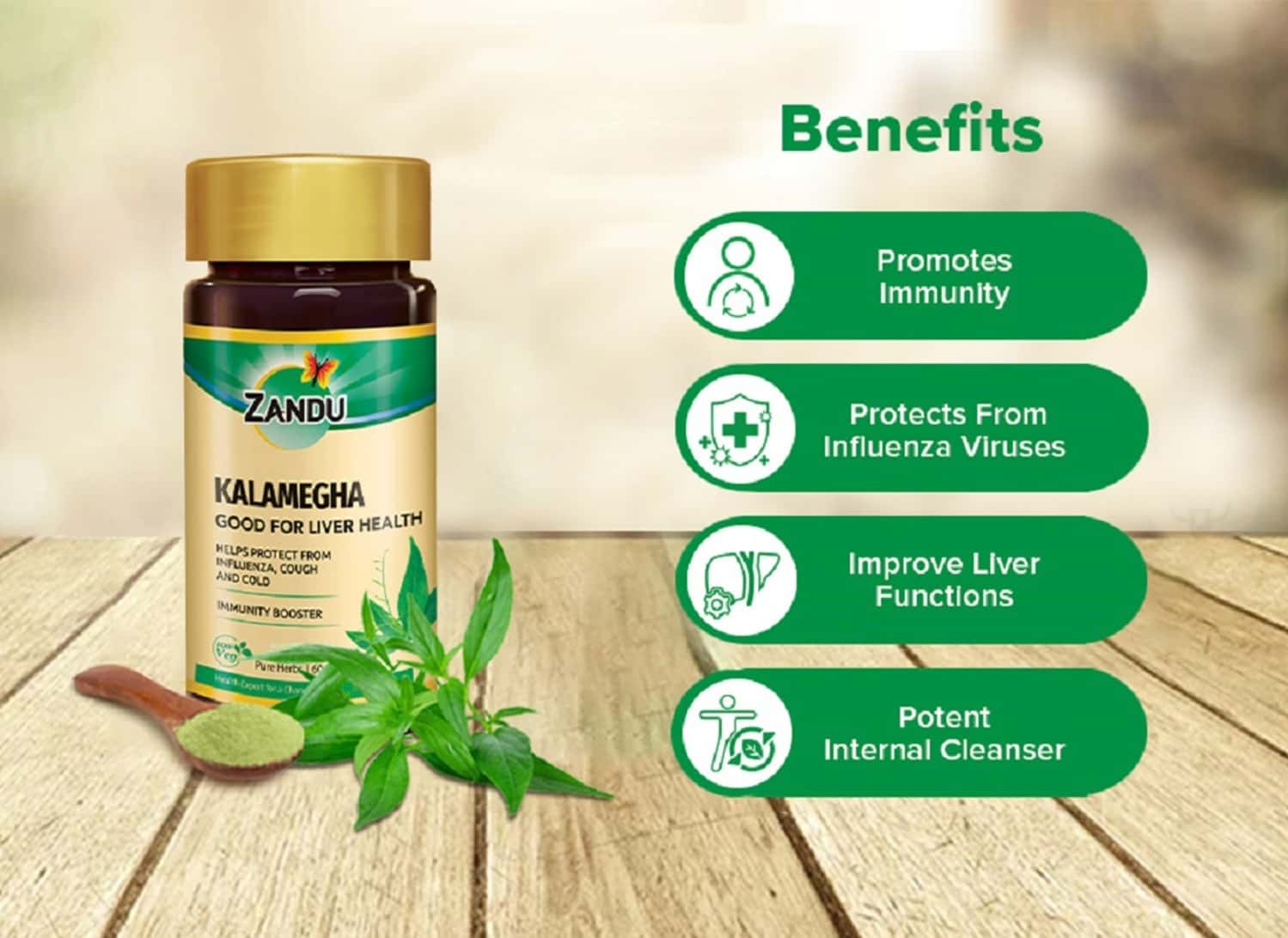 Buy ZANDU KALAMEGHA PURE HERB VEG CAPSULES BOTTLE OF 60 Online & Get ...