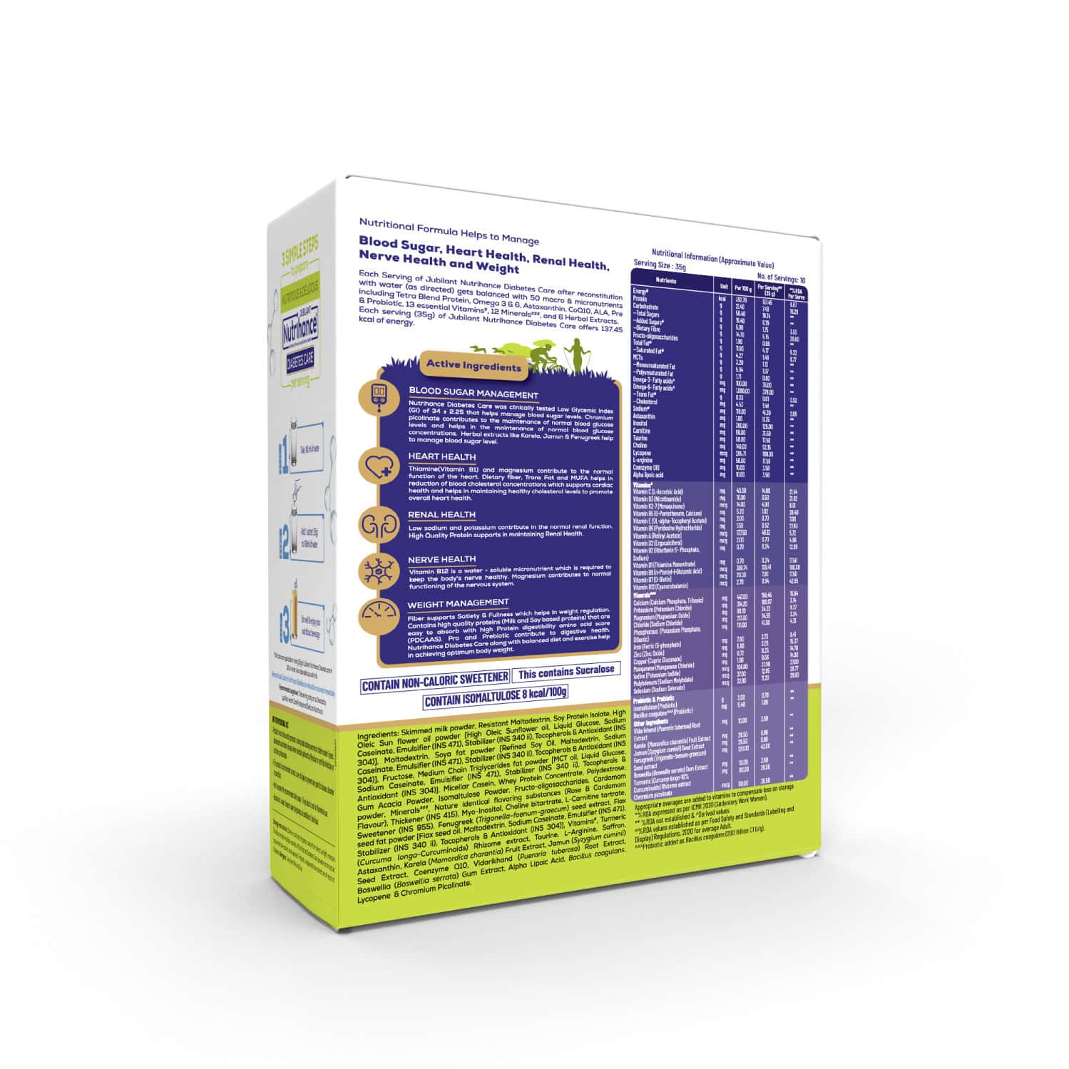 Buy JUBILANT NUTRIHANCE FOR DIABETES MANAGEMENT KESAR ELAICHI FLAVOUR ...