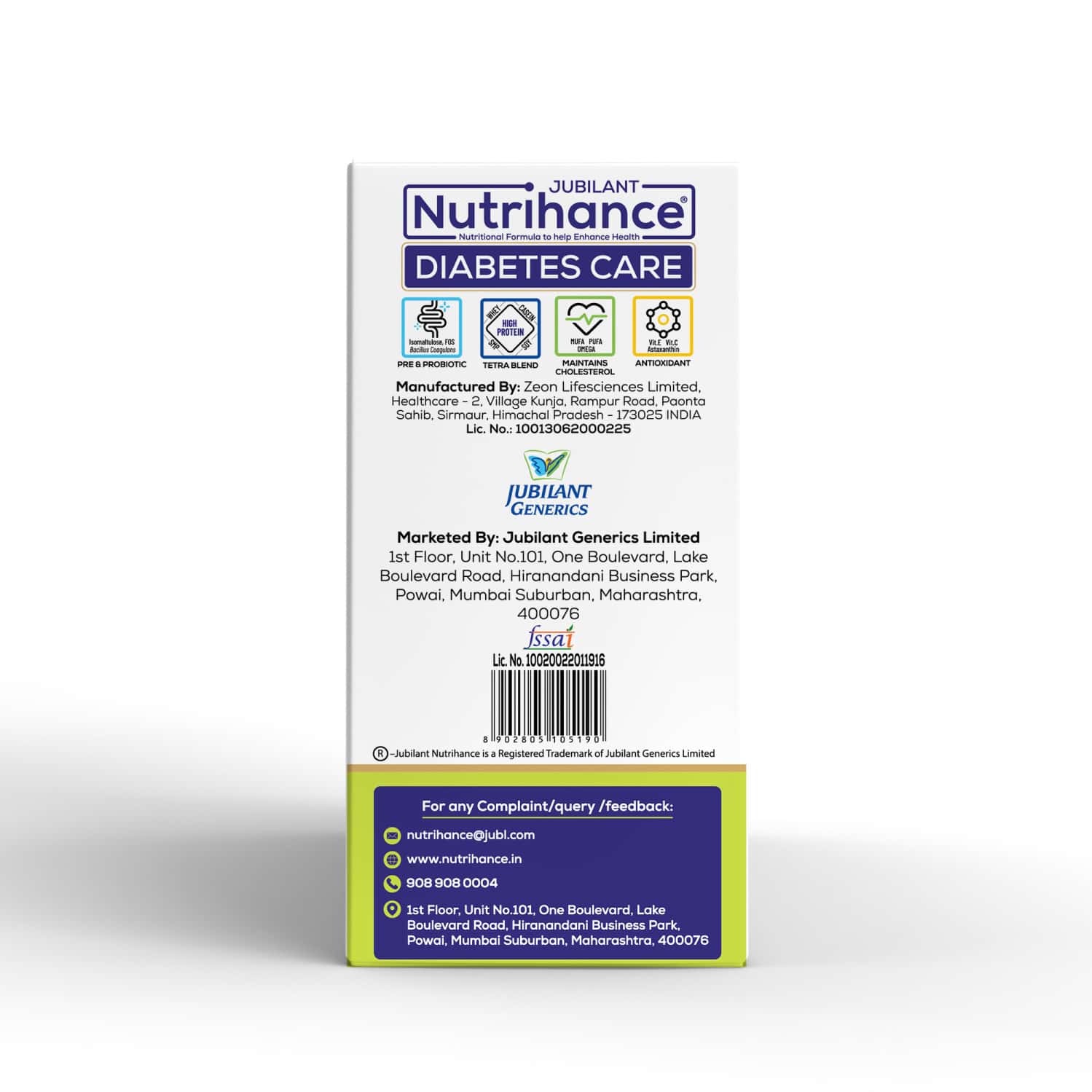 Buy JUBILANT NUTRIHANCE FOR DIABETES MANAGEMENT KESAR ELAICHI FLAVOUR ...