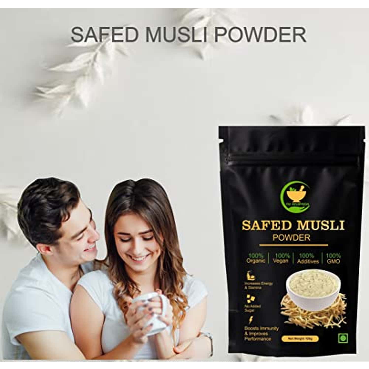 Buy FIJ AYURVEDA SAFED MUSLI POWDER (CHLOROPHYTUM BORIVILIANUM) FOR MEN & WOMEN - 100GM Online ...