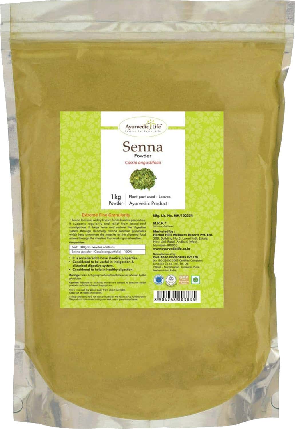 Buy AYURVEDIC LIFE SENNA POWDER - 1 KG VALUE PACK OF 4 Online & Get ...
