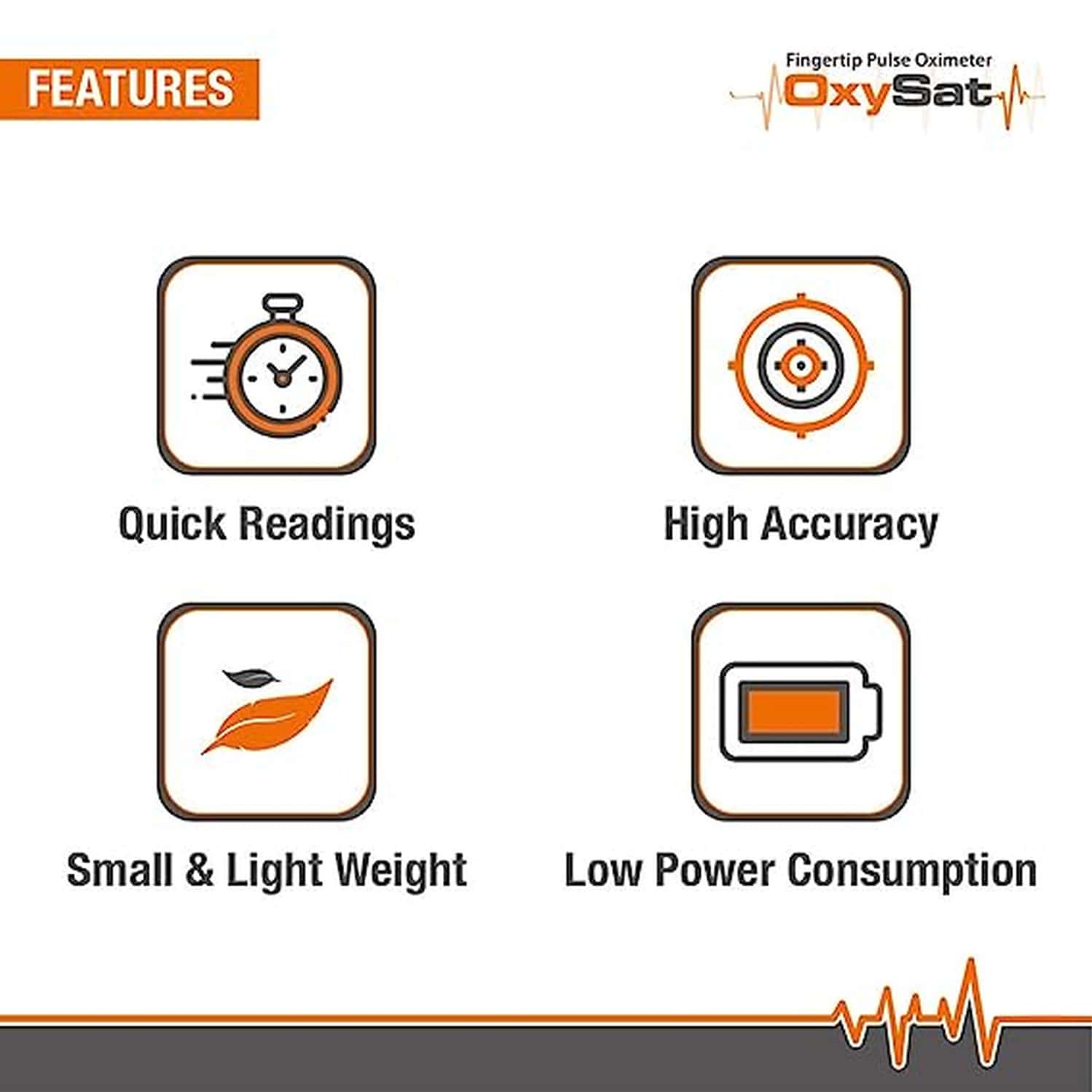 Buy OXYSAT - FINGER TIP PULSE OXIMETER WITH SPO2, PERFUSION INDEX OLEDS ...