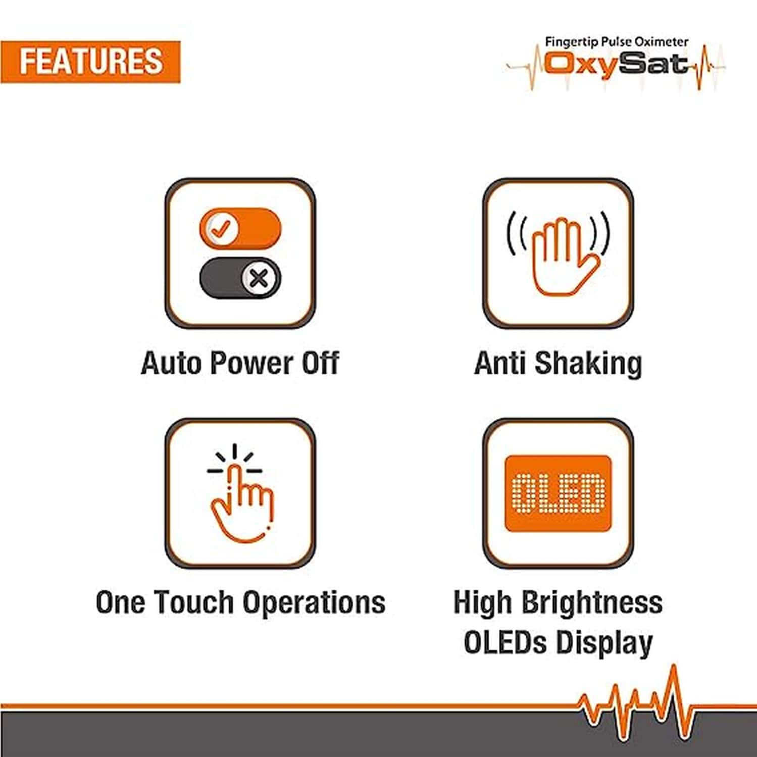 Buy OXYSAT - FINGER TIP PULSE OXIMETER WITH SPO2, PERFUSION INDEX OLEDS ...