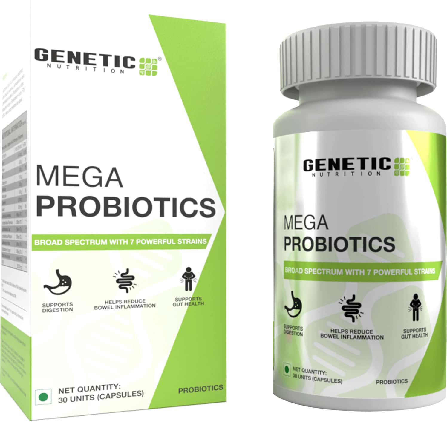 Buy GENETIC NUTRITION - MEGA PROBIOTICS 30 CAPSULES Online & Get Upto ...