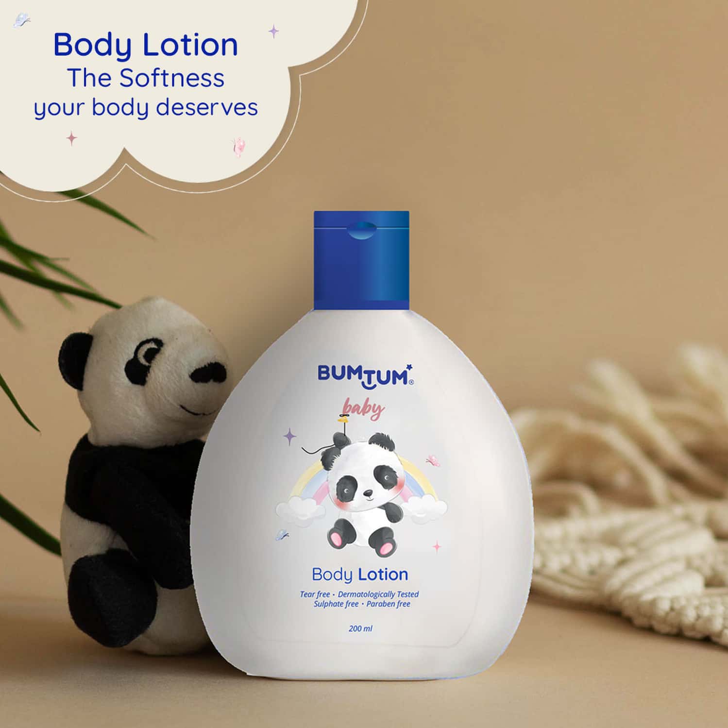 Buy BUMTUM BABY BODY LOTION, NON-STICKY, PARABEN & SULFATE FREE, DERMA ...