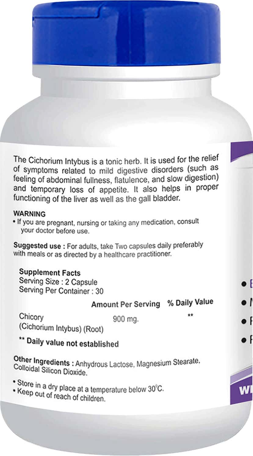 Buy HEALTHVIT CHICORY ROOT 900MG 60 CAPSULES FOR IMMUNITY BOOSTER ...