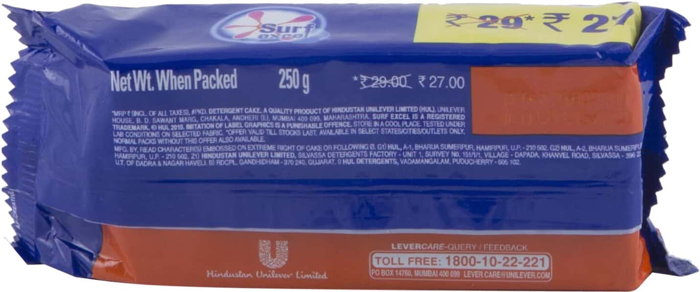 Buy SURF EXCEL DETERGENT BAR - 250G Online & Get Upto 60% OFF at PharmEasy