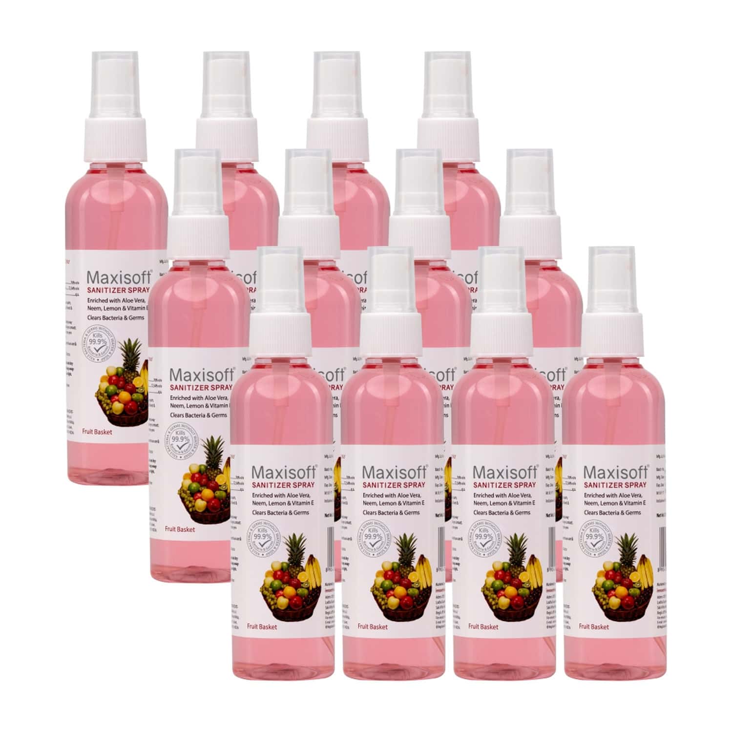 Buy MAXISOFT HAND SANITIZER SPRAY (FRUIT BASKET) (120 ML - PACK OF 12 ...