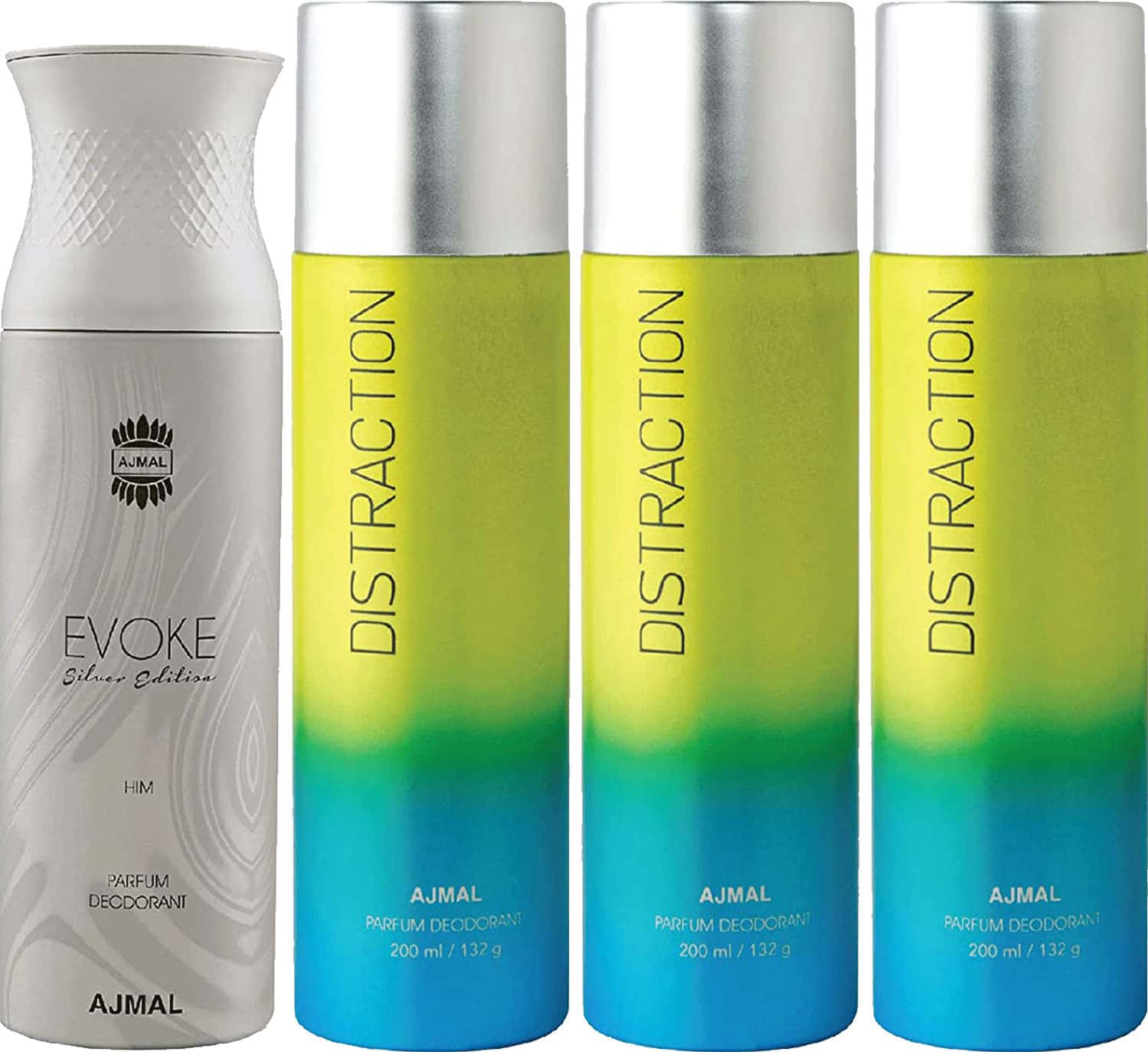 Buy AJMAL 3 EVOKE SILVER EDITION FOR MEN & 1 NIGHTINGALE FOR MEN ...