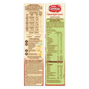 Buy NESTLE CERELAC BABY CEREAL WITH MILK WHEAT APPLE CARROT STAGE 1 ...