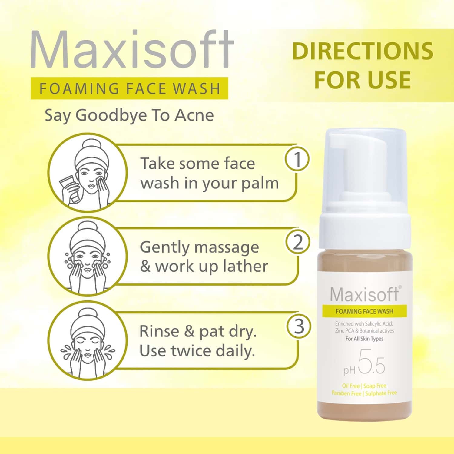 Buy MAXISOFT ANTI ACNE & ANTI PIMPLE FOAMING FACE WASH 100 ML Online ...