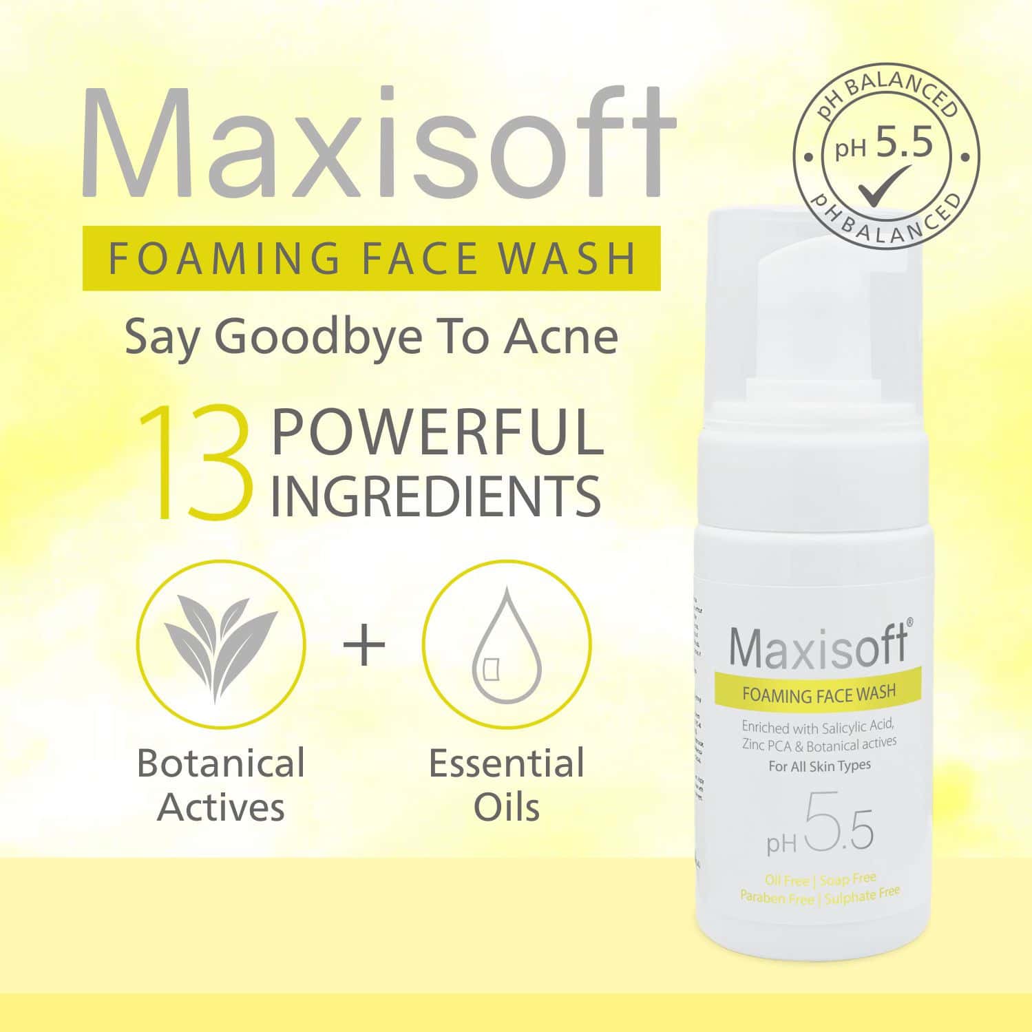 Buy MAXISOFT ANTIACNE & ANTIPIMPLE FOAMING FACE WASH 100 ML | SALICYLIC ...