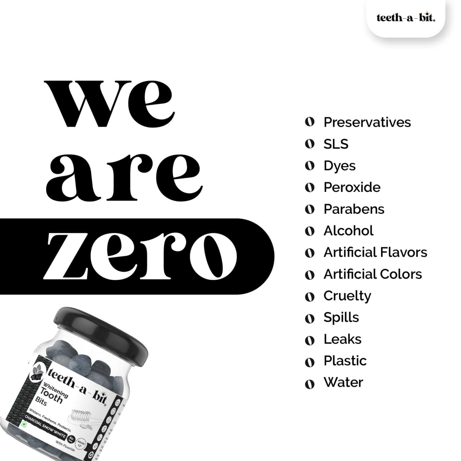 Buy TEETH-A-BIT SNOW WHITE WHITENING BAMBOO CHARCOAL TOOTH BITS, PLANT ...