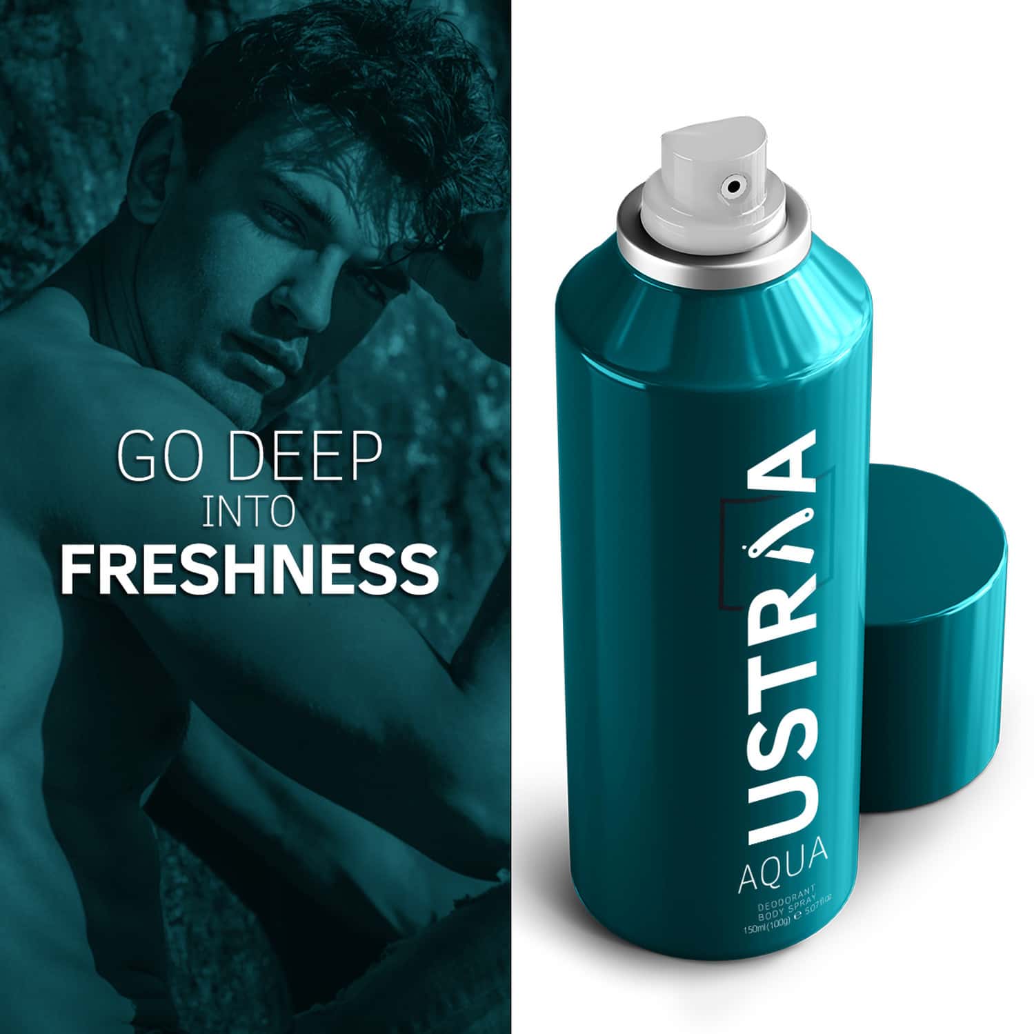 Buy USTRAA AQUA DEODORANT BODY SPRAY - 150 ML - PACK OF 3 Online & Get ...