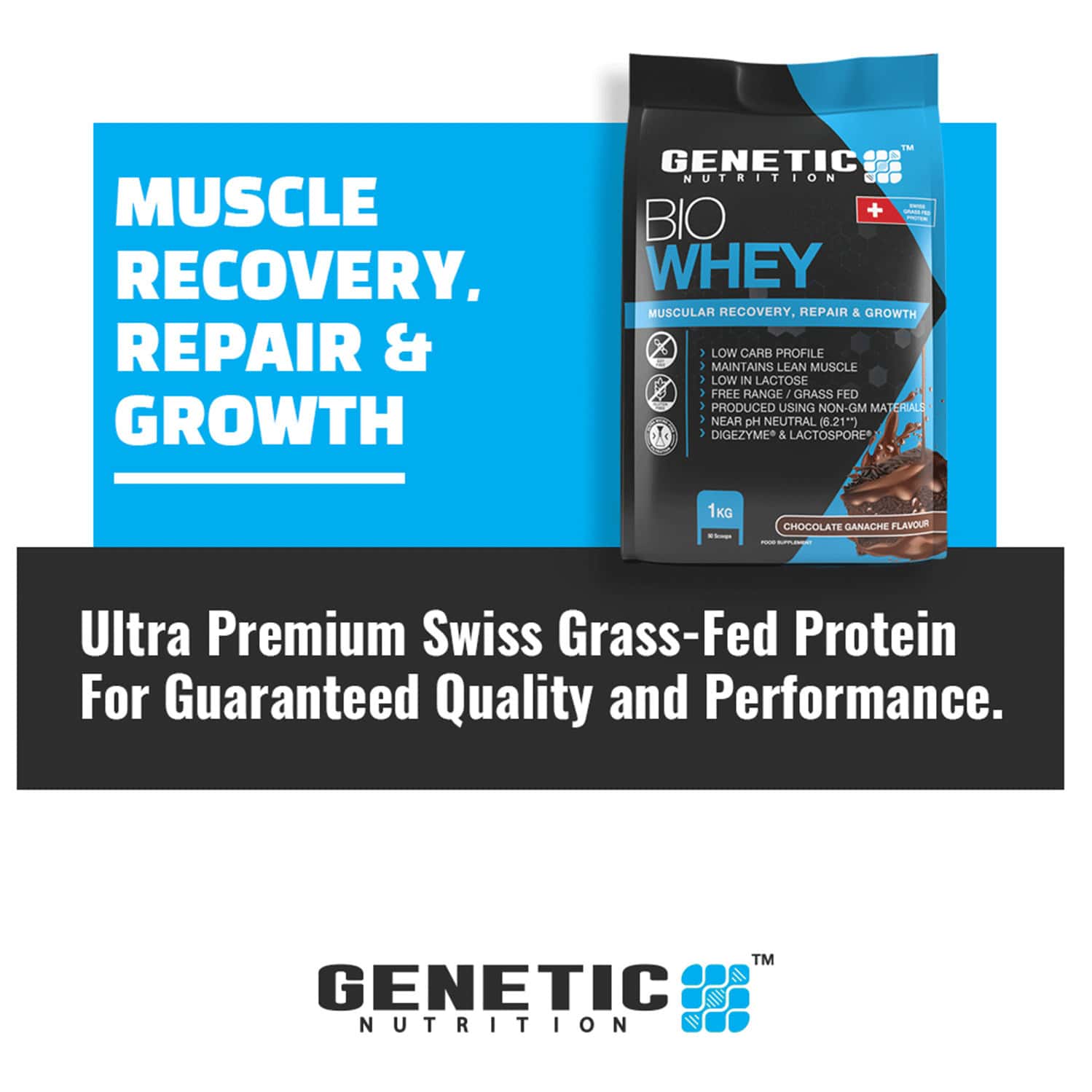 Buy GENETIC NUTRITION BIO WHEY SWISS GRASS-FED FOR MUSCLE RECOVERY ...