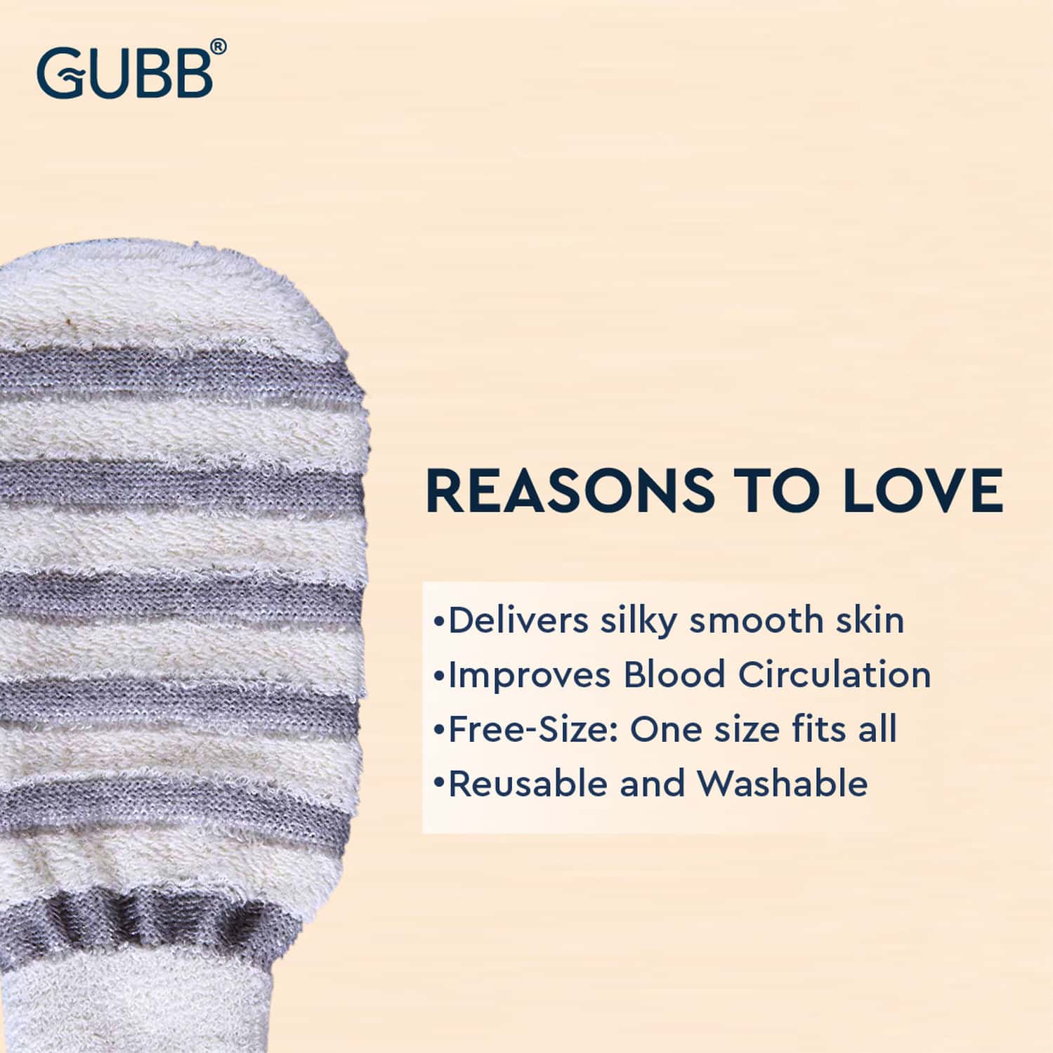 Buy GUBB EXFOLIATING BATH MITT (DUAL SIDE) Online & Get Upto 60% OFF at ...
