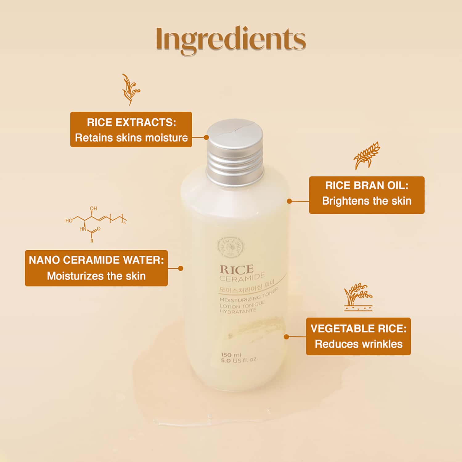 Buy THE FACE SHOP RICE & CERAMIDE MOISTURIZING TONER Online & Get Upto ...