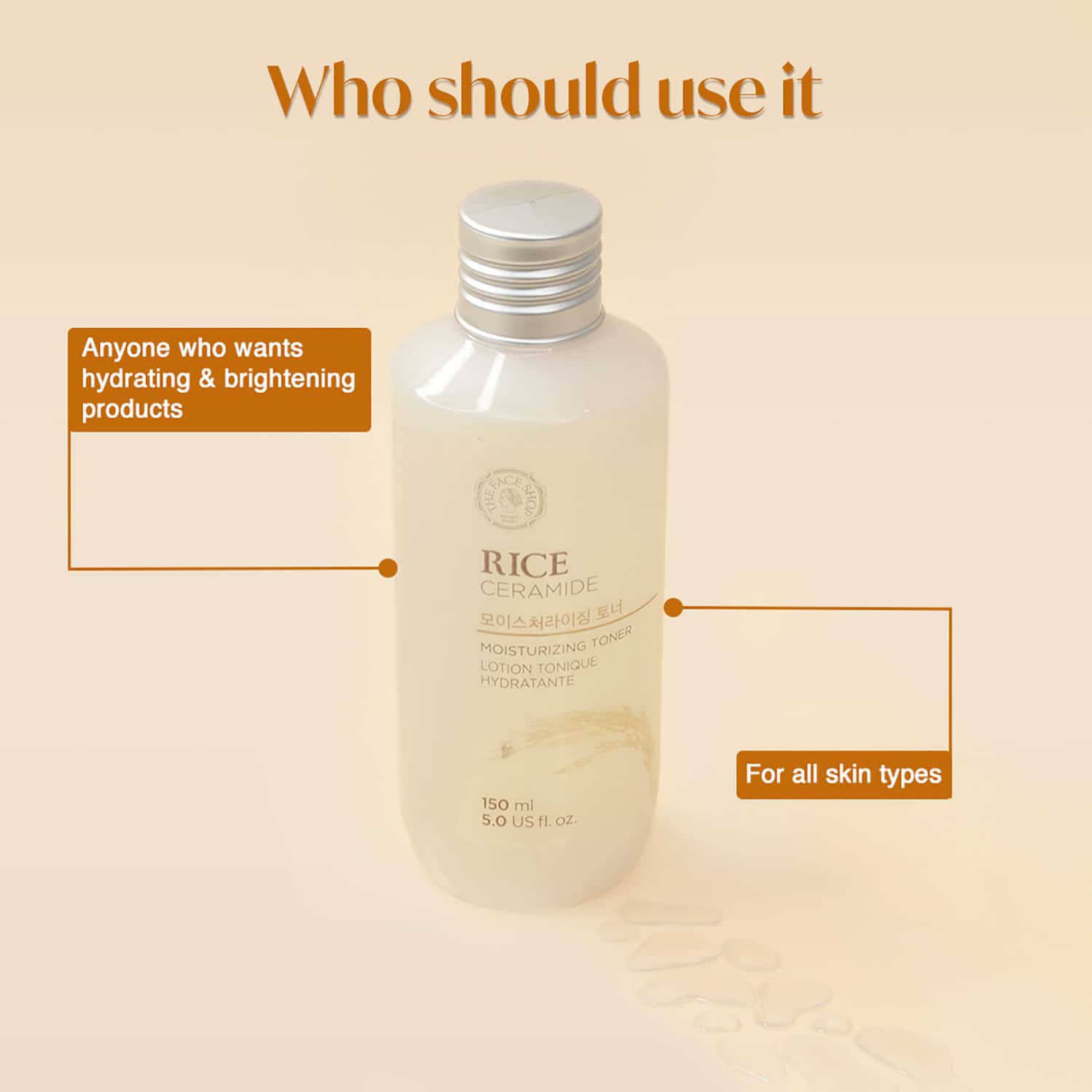 Buy THE FACE SHOP RICE & CERAMIDE MOISTURIZING TONER Online & Get Upto ...