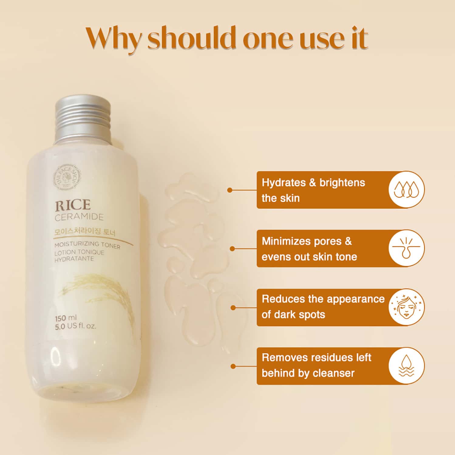 Buy THE FACE SHOP RICE & CERAMIDE MOISTURIZING TONER Online & Get Upto ...