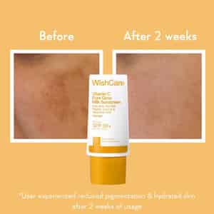 Buy WISHCARE VITAMIN C PURE GLOW FACE SUNSCREEN SPF 50 PA++++ BROAD ...