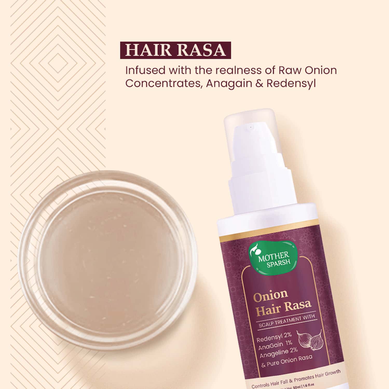 Buy MOTHER SPARSH ONION RASA WITH 2% REDENSYL ANAGAIN & ANAGELINE HELPS ...