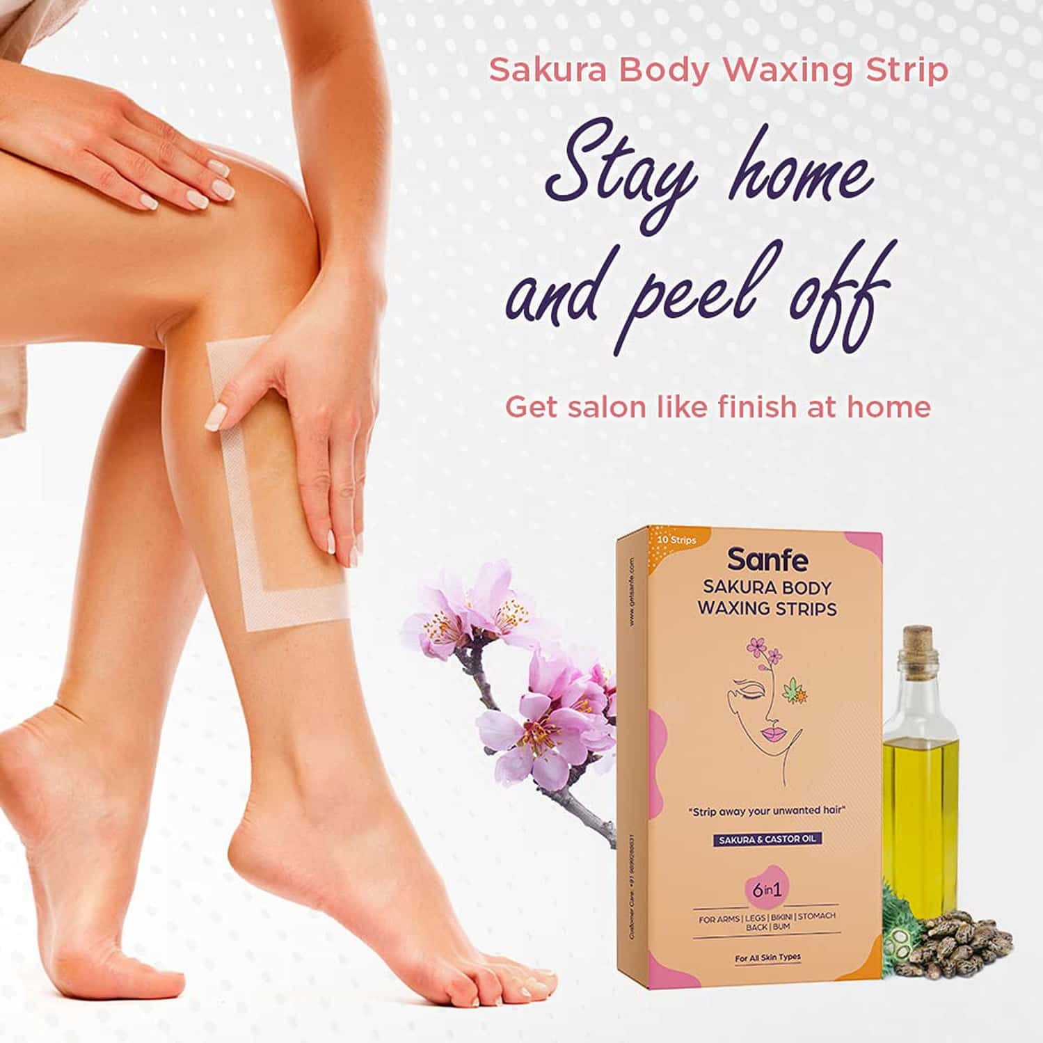 Buy SANFE SAKURA BODY WAX STRIPS Online & Get Upto 60% OFF at PharmEasy