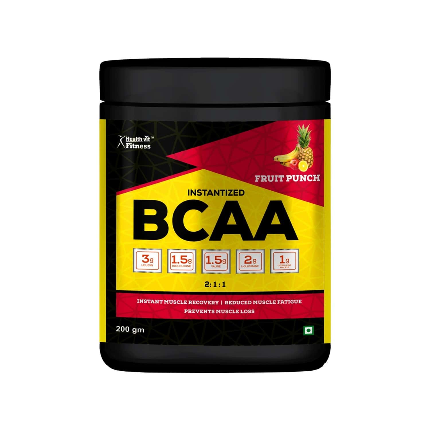 Buy Healthvit Fitness Bcaa 6000mg 2:1:1 With L-Glutamine & L ...