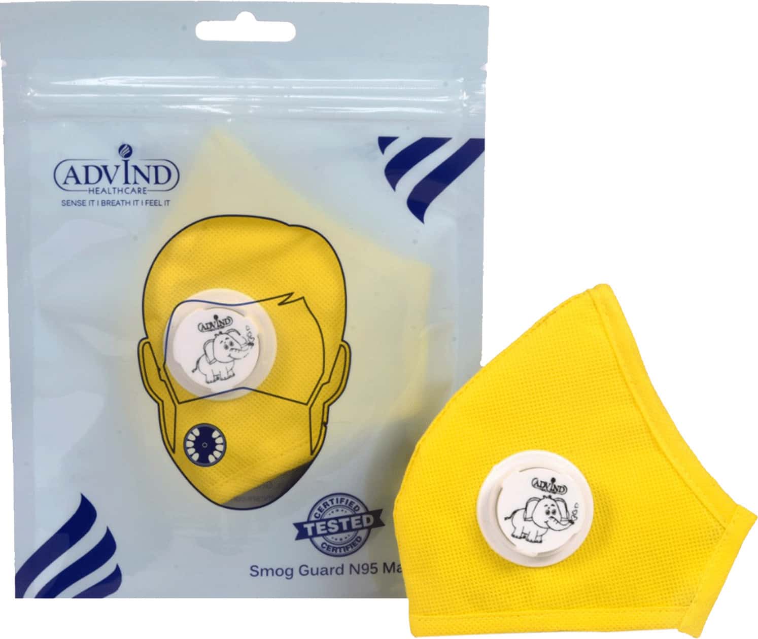 Buy ADVIND HEALTHCARE SMOG GUARD N95 KIDS MASK WITH ONE VALVE XS (3-5 ...