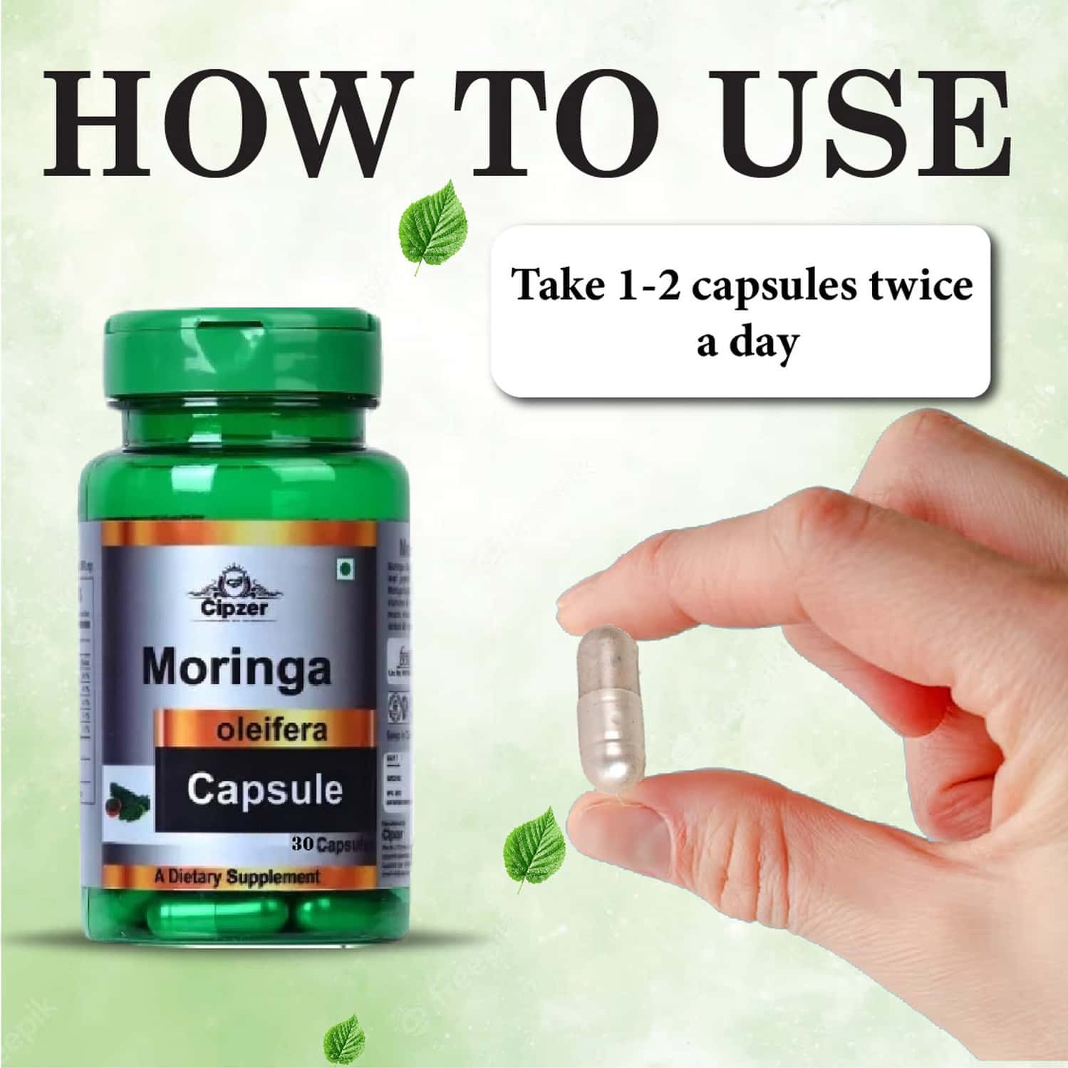 Buy CIPZER MORINGA OLEIFERA CAPSULE ENHANCE VIGOUR,VITALITY & STAMINA ...