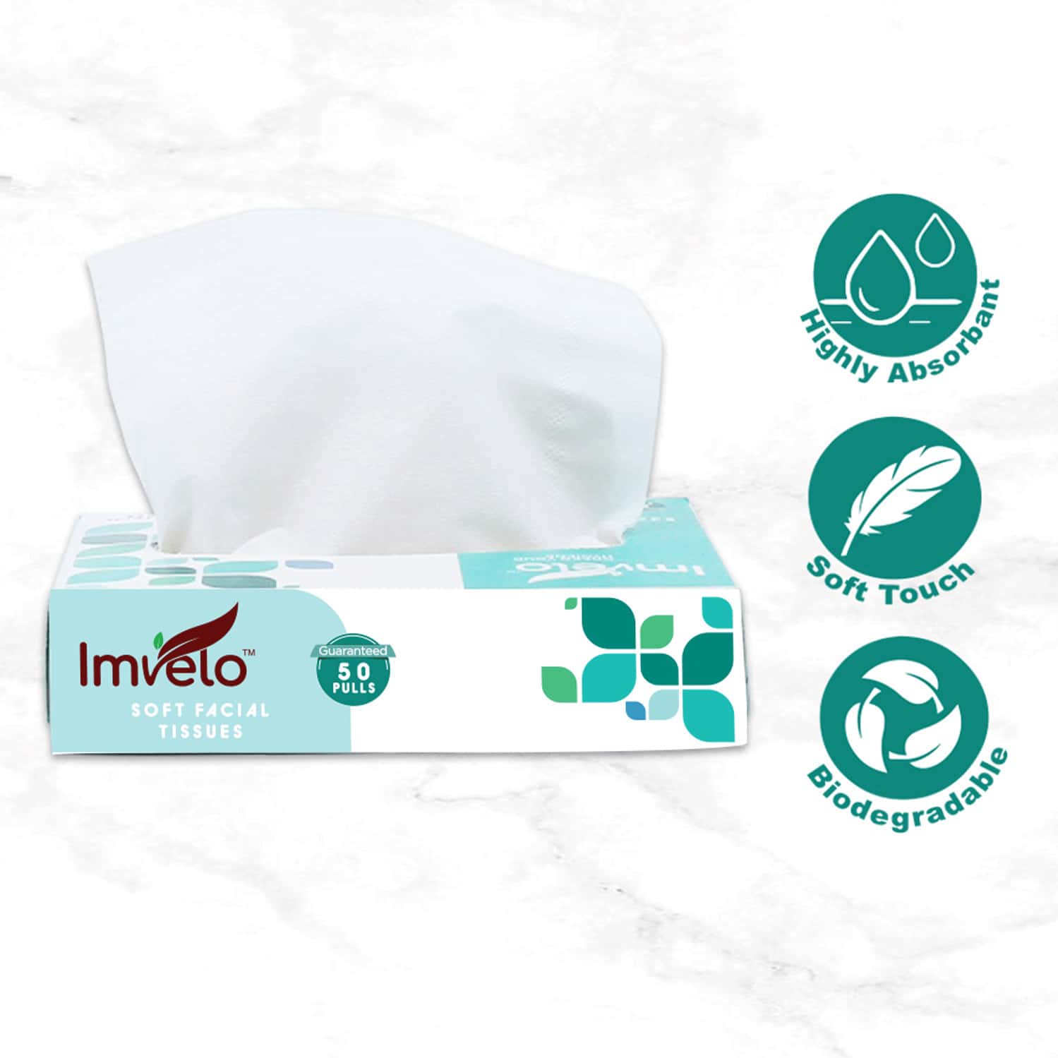 Buy IMVELO 2 PLY FACIAL TISSUES BOX | BAG PACK - PACK OF 6 EACH PACK 50 ...
